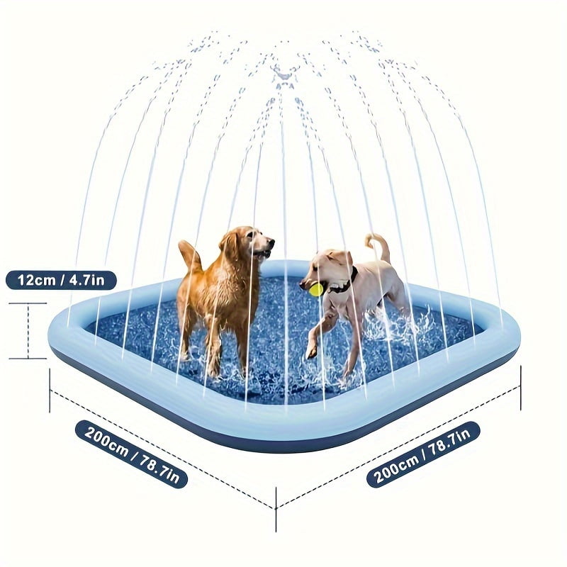 [Extra Large Dog Splash Pad] Extra Large Foldable Non-Slip Rubber Dog ...