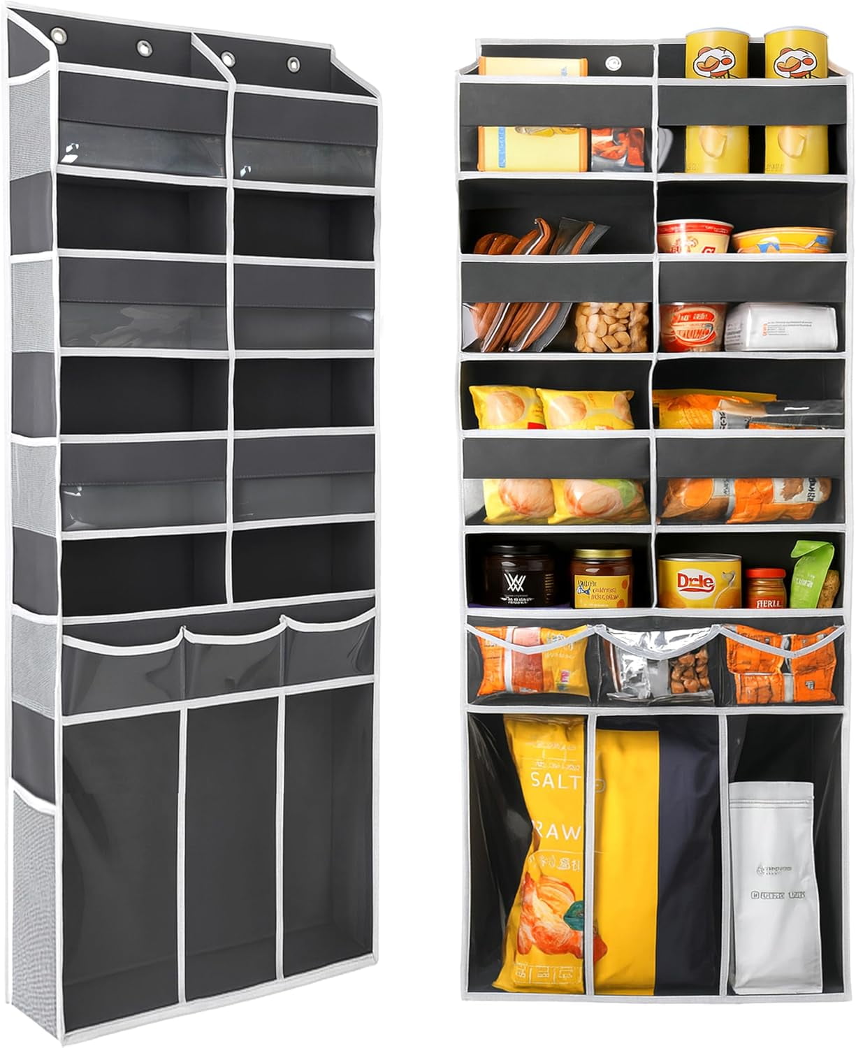 Extra Large Over The Door Organizer with Clear Pockets - 8 Compartments ...
