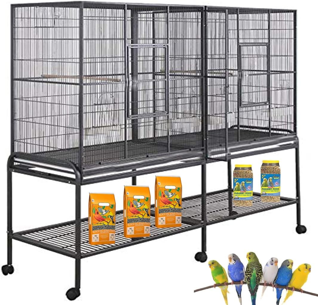 Extra Large Double Birdhouse Treehouse Bird Flight Parrot Center ...