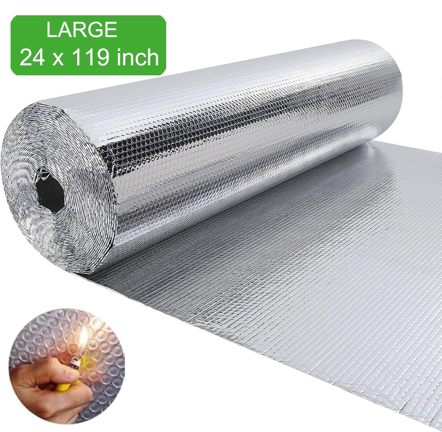 Extra Large Double Reflective Insulation Roll, 24 X 119 inch Double ...