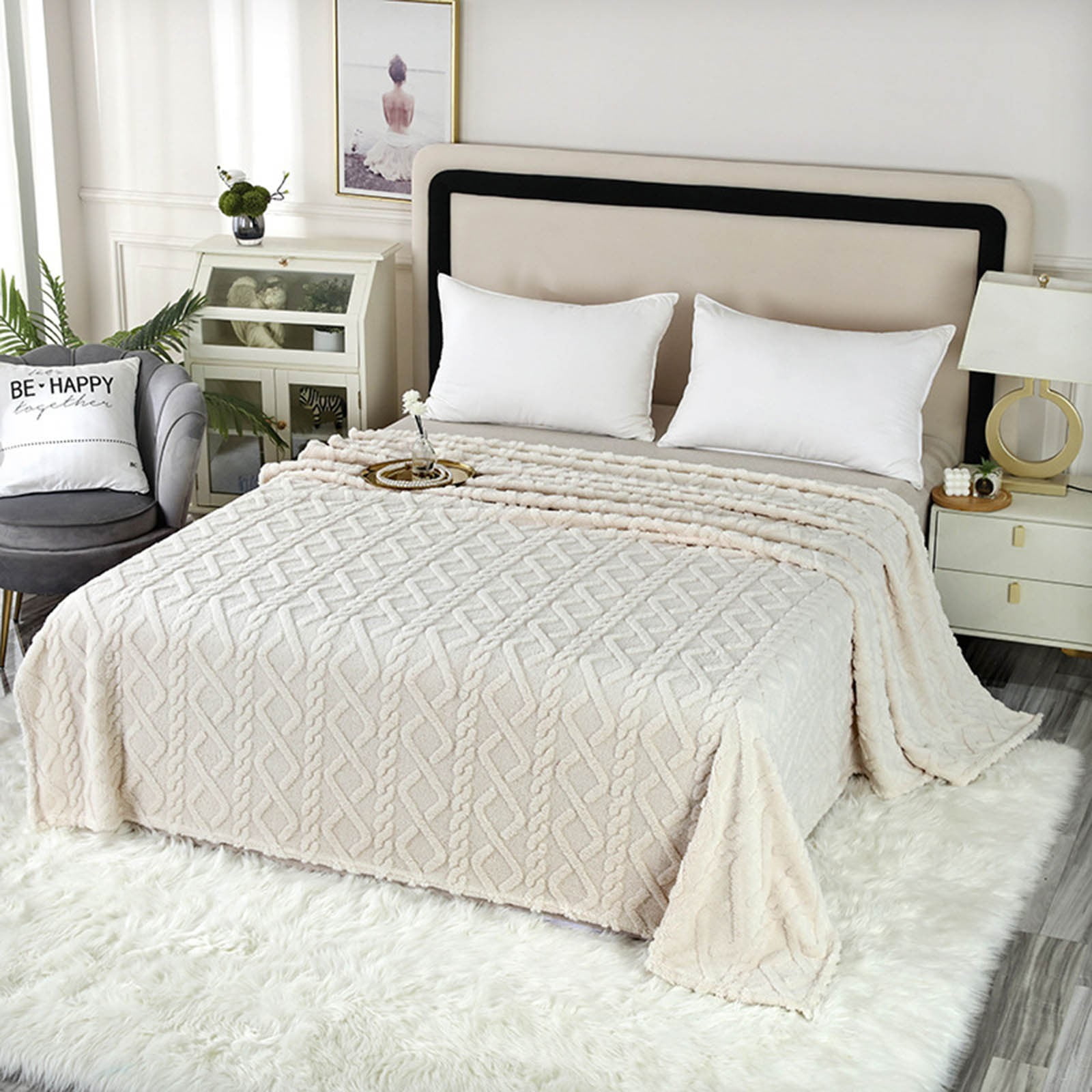 Extra Large Double-Sided Flannel Taffeta Blanket with Full-Body ...