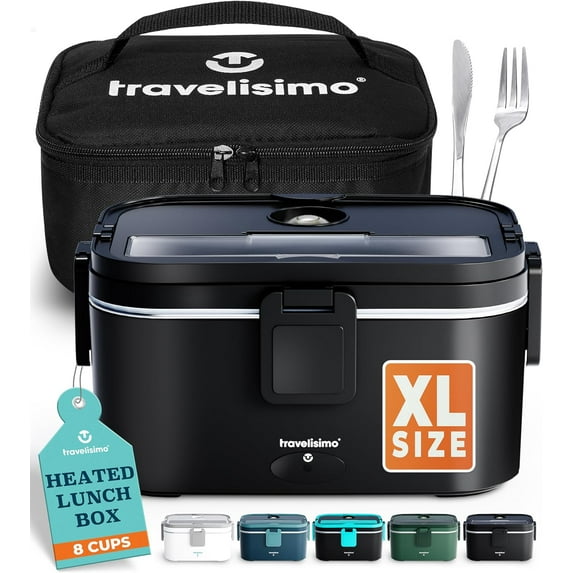 Extra-Large Electric Lunch Box For Adults Holds up to 8 Cups - 80W ...