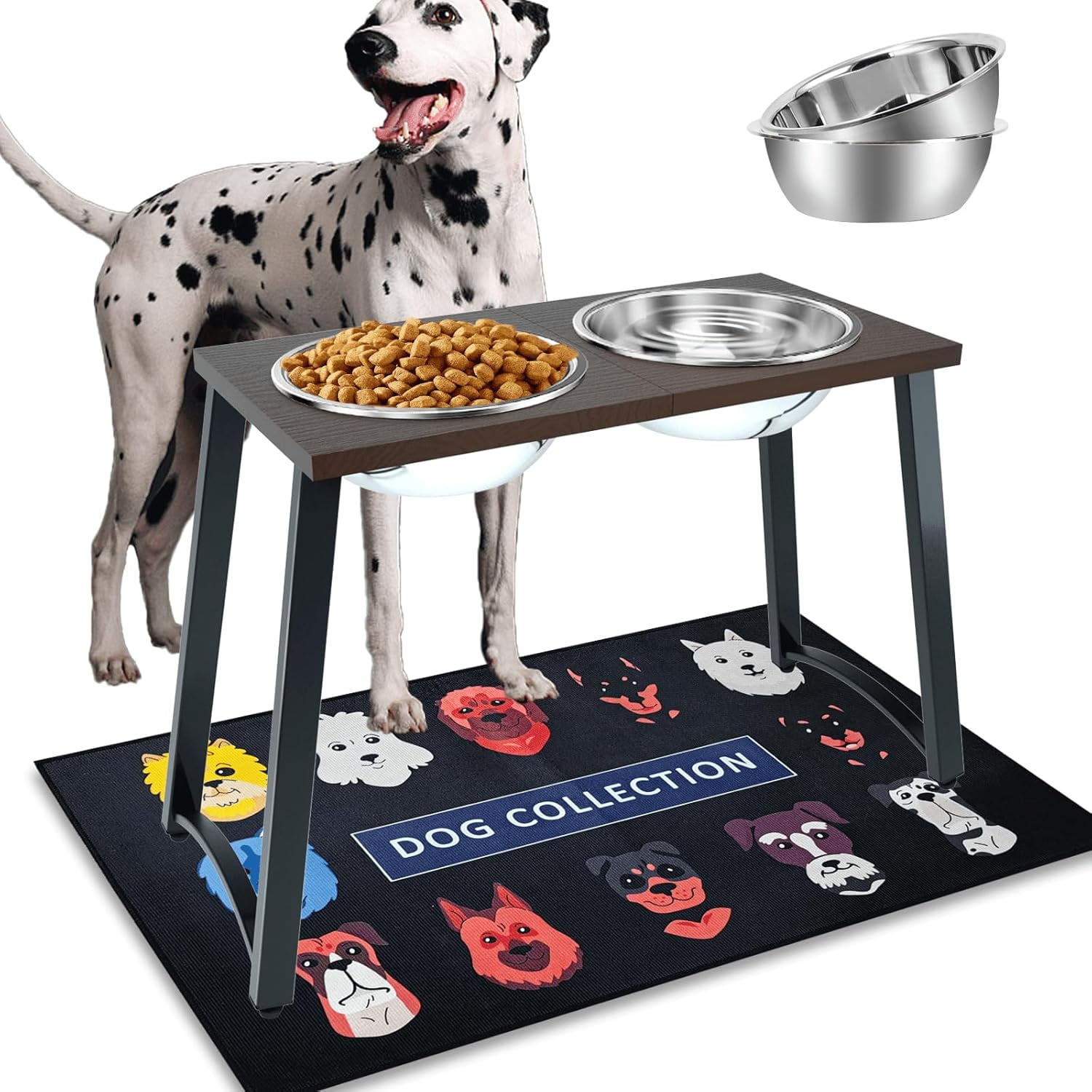 Extra Large Elevated Dog Bowls for XX-Large Breeds with Two 3000ML Food ...