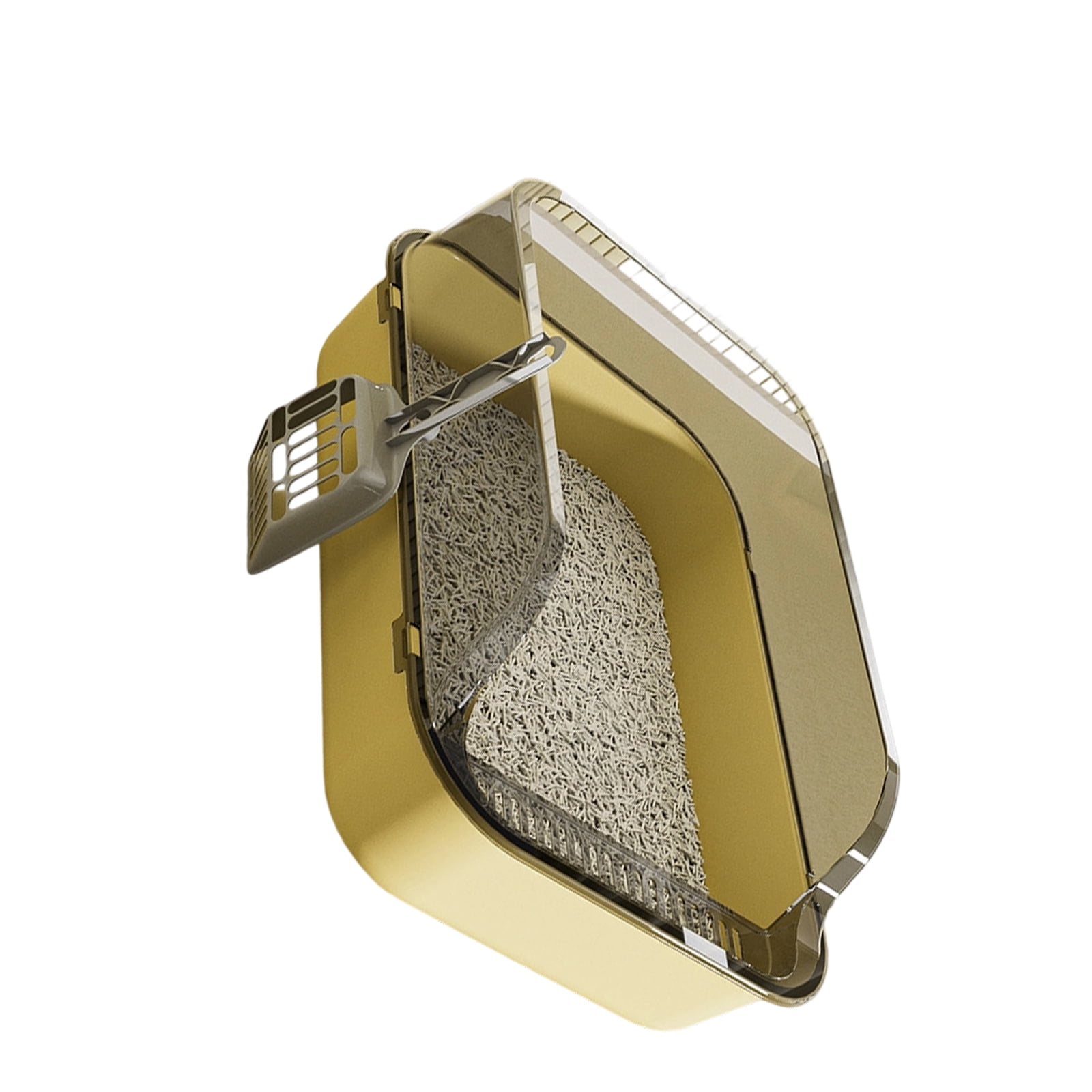Extra Large Enclosed Litter Tray Leak-Proof Barrier Reinforced Base ...
