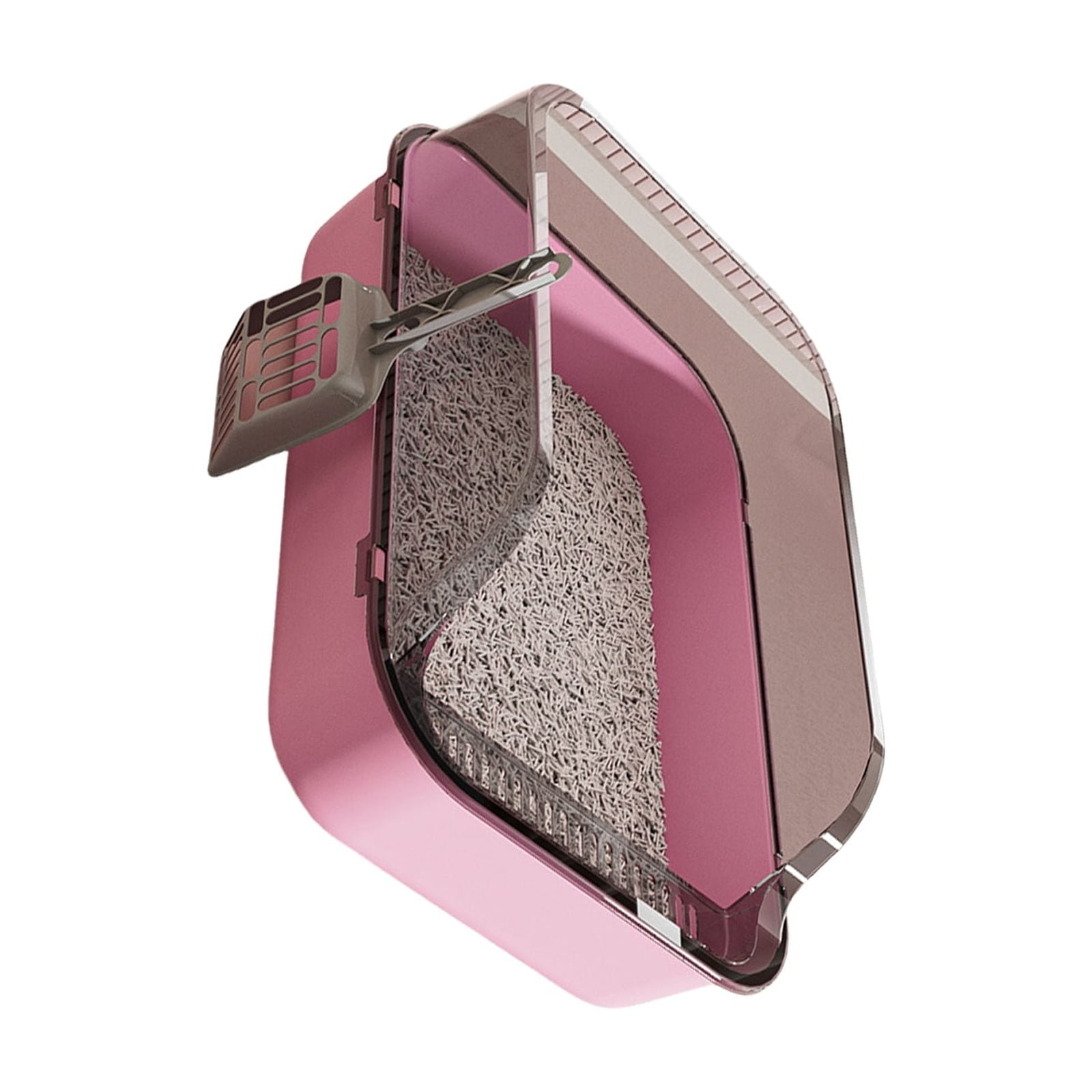 Extra Large Enclosed Litter Tray Leak-Proof Barrier Reinforced Base ...
