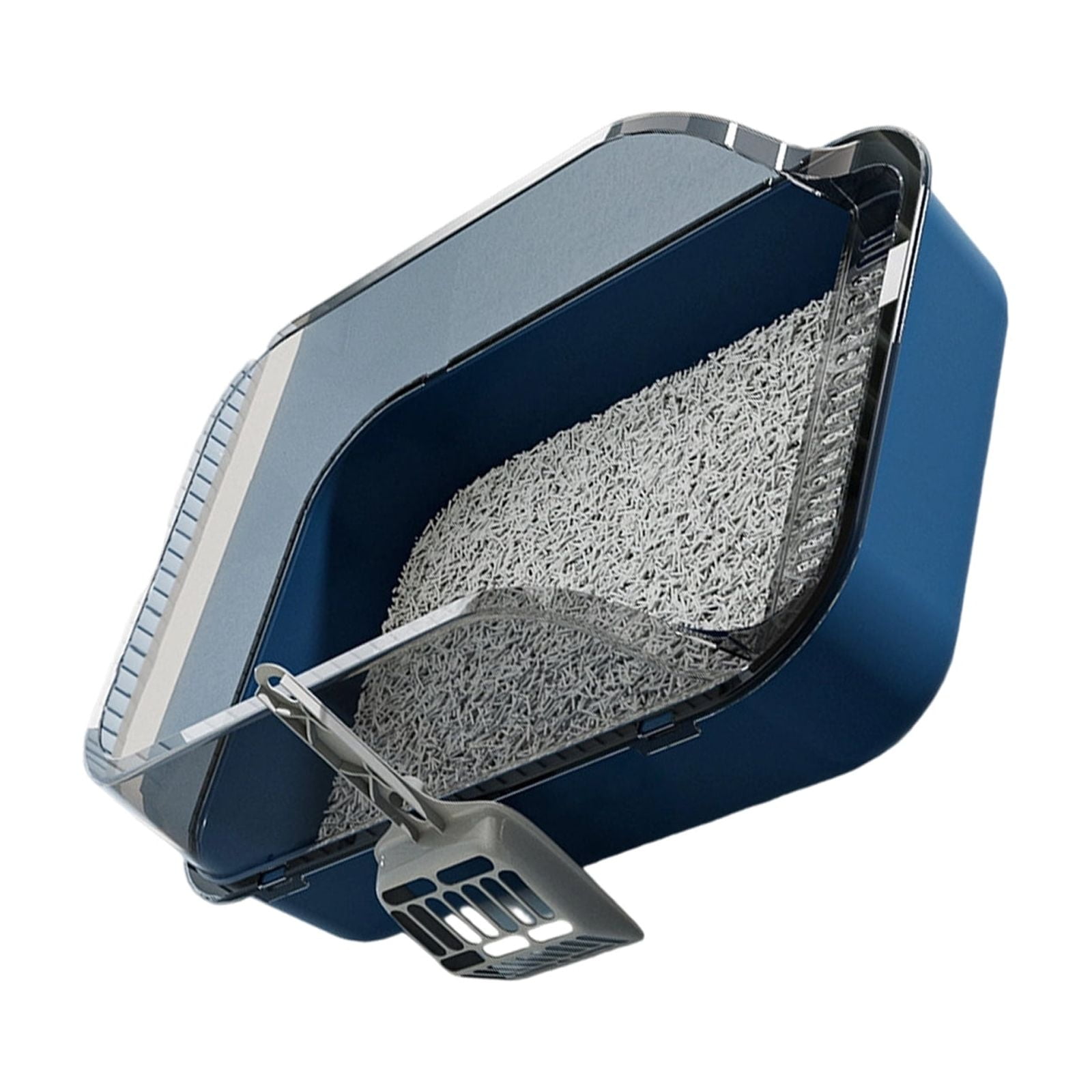 Extra Large Enclosed Litter Tray Leak-Proof Barrier Reinforced Base ...