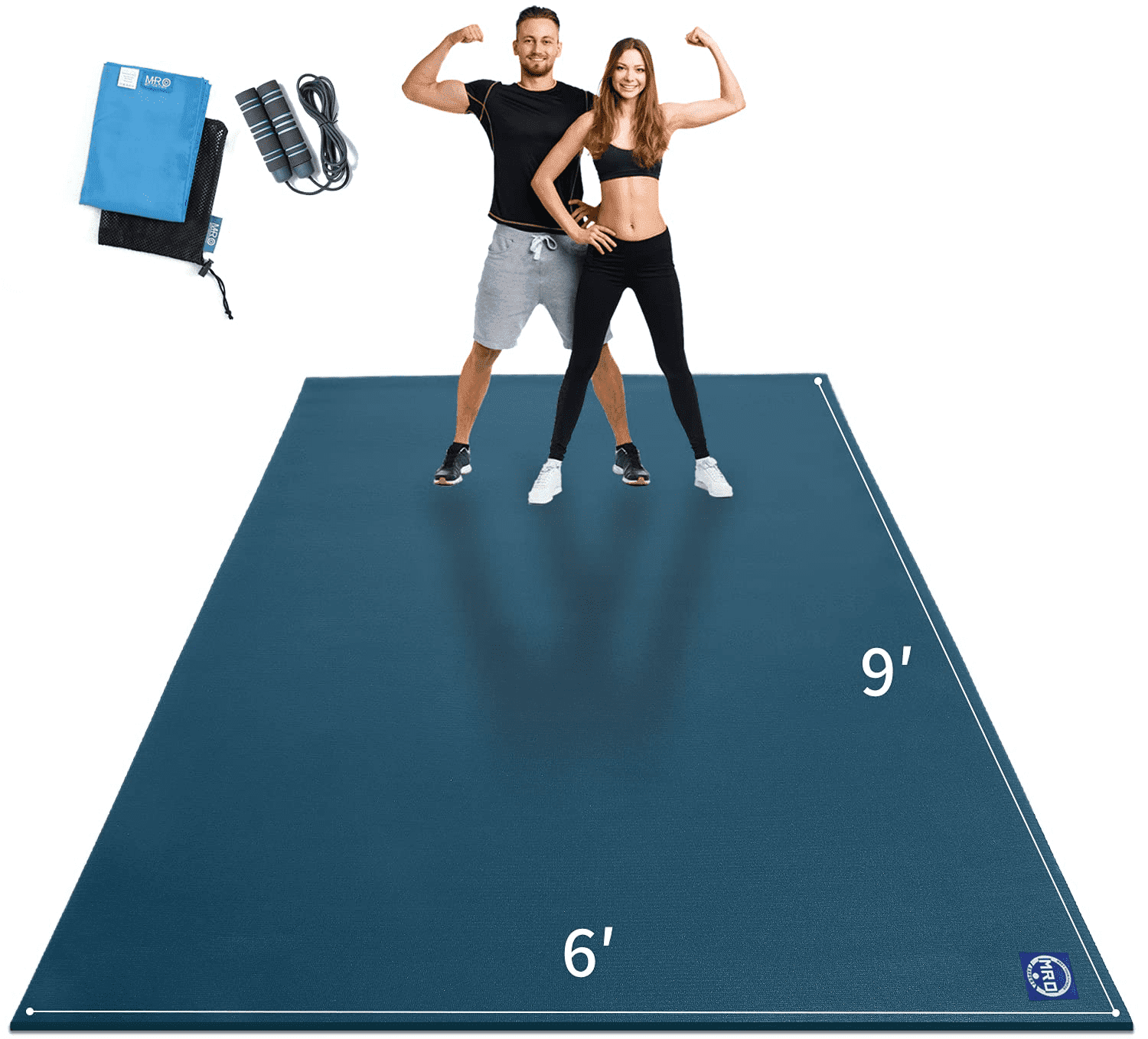 Extra Large Exercise Mat 9' x 6' x 7mm, High-Density Workout Mats for ...