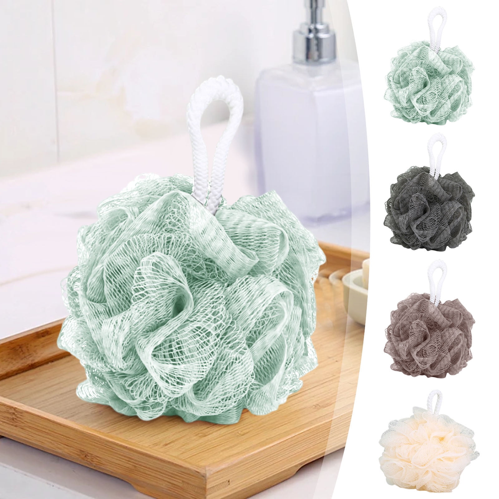 Extra Large Exfoliating Bath Sponge - Dense Mesh Pouf with Quick-Dry ...