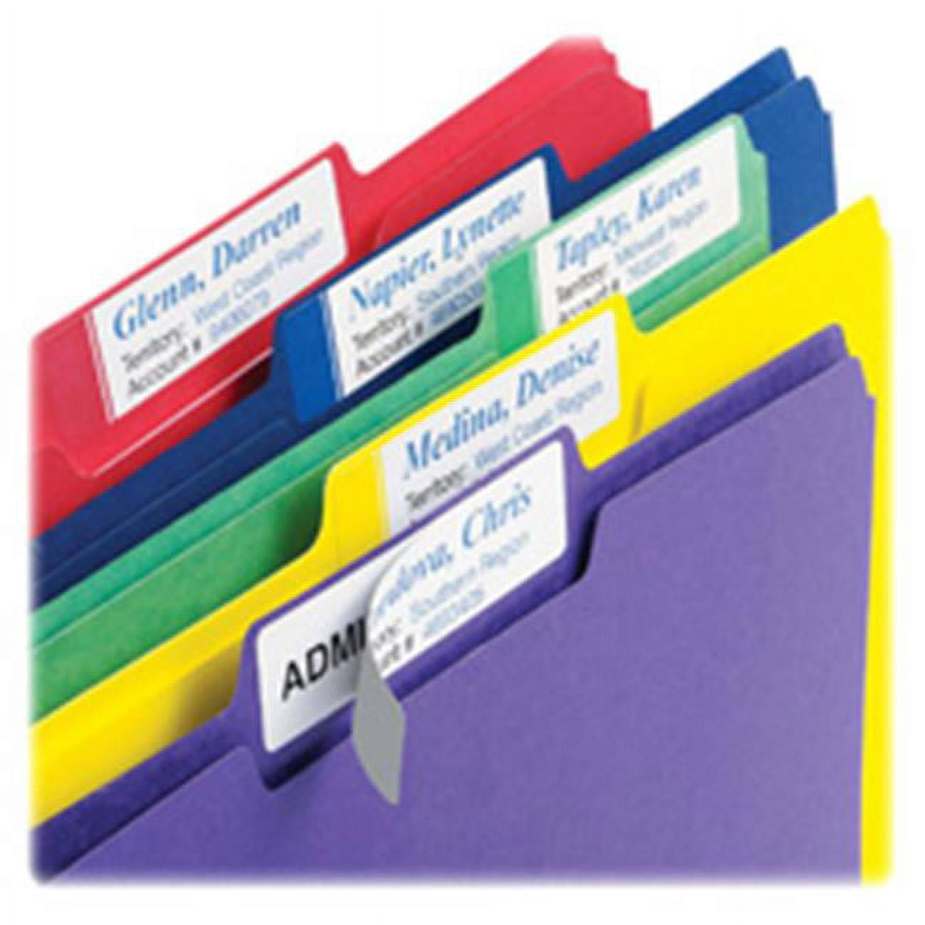 Extra Large Filing Labels, .94 in. x 3.44 in., 450-PK, Assorted ...