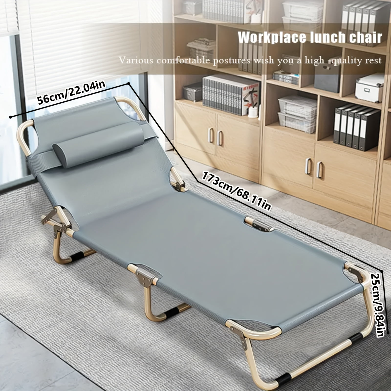 Extra-Large Foldable Camping Bed with Mattress, Portable Heavy-Duty ...