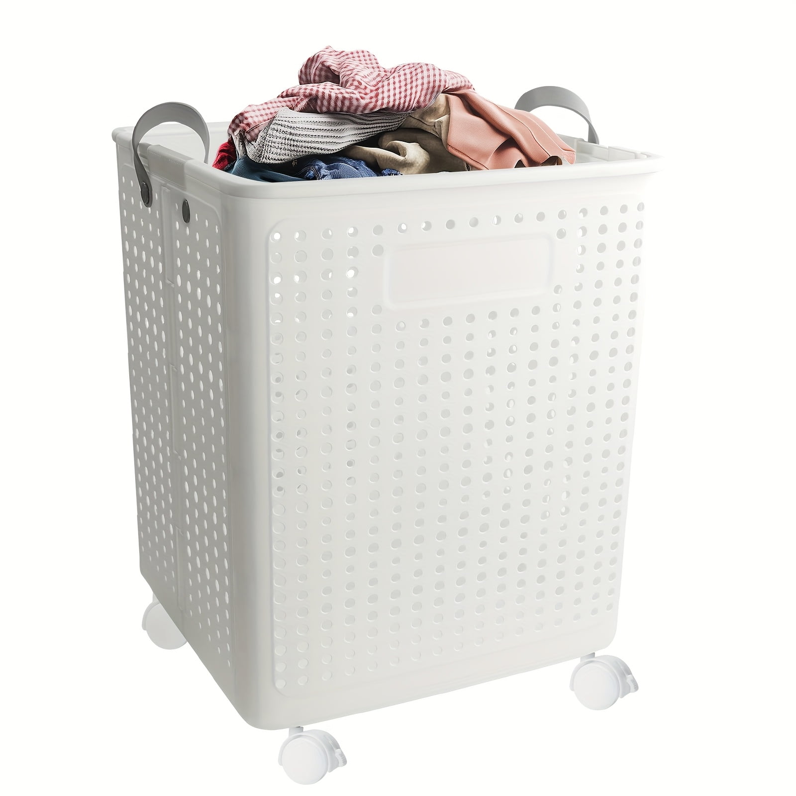 [Extra-Large Foldable Laundry Basket] Extra-Large White Foldable ...
