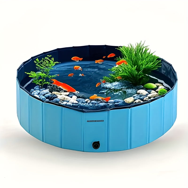 Extra-Large Foldable Round Fish Tank – 50 Gallon Collapsible Pond for ...