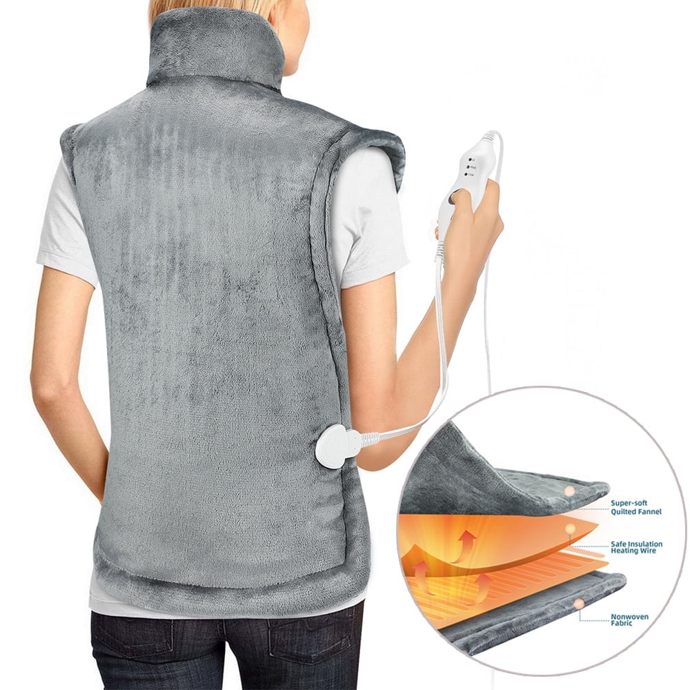 Extra Large Electric Heating Pad for Neck, Shoulders, Back Pain Relief ...