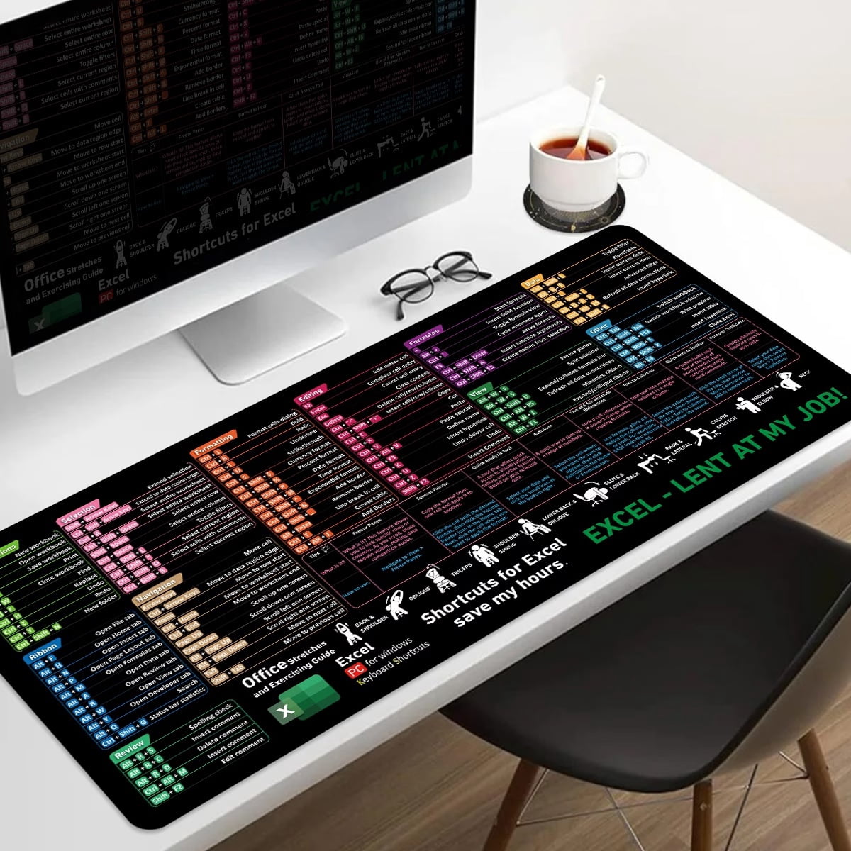 Extra Large Gaming Mouse Pad - Durable Office Keyboard Mat for Enhanced ...