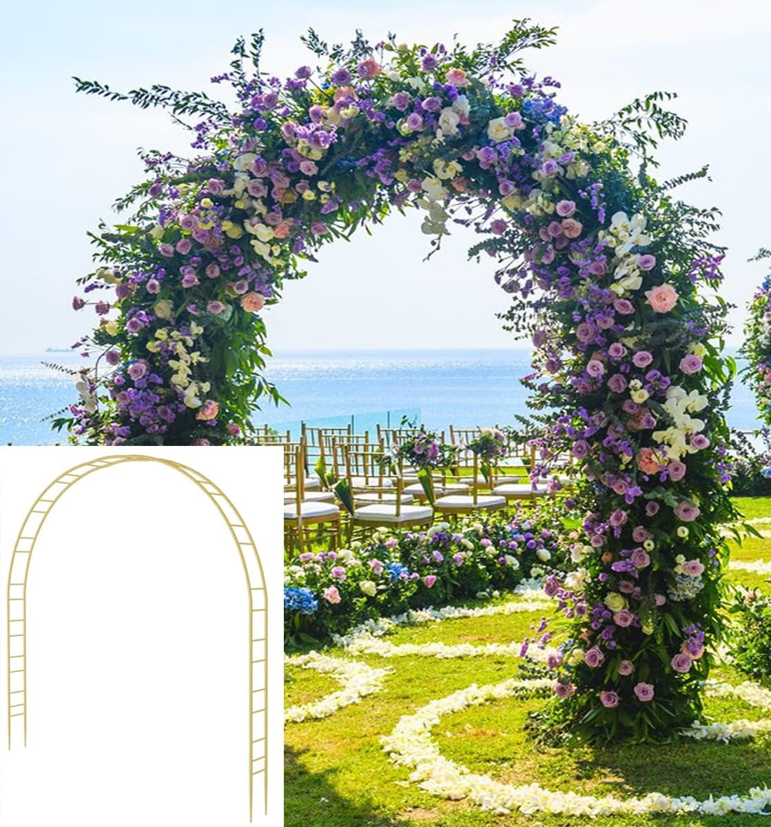 Extra Large Garden Arch 7.2Ft Wide 9.2Ft High, Wedding Arch for ...