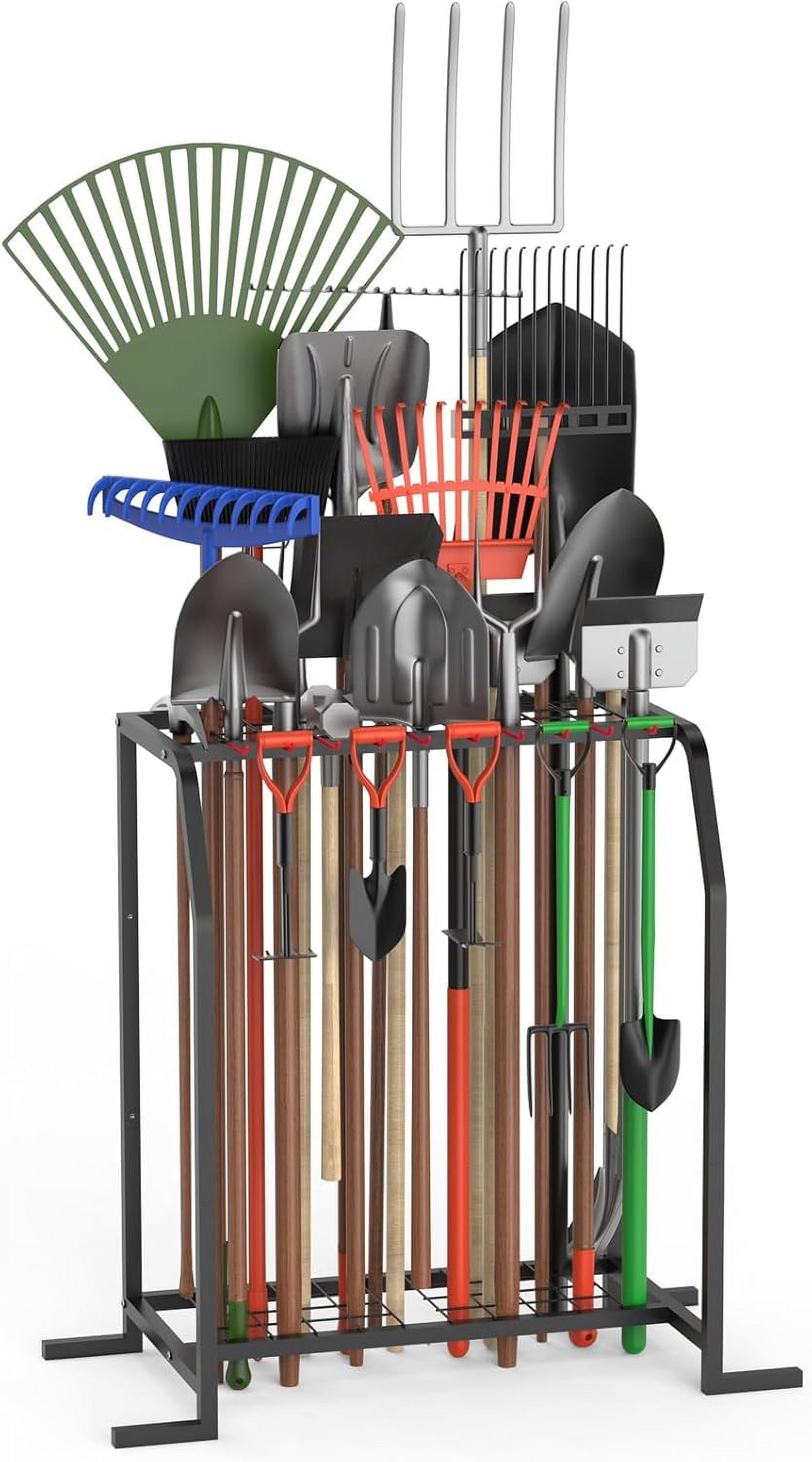 Extra Large Garden Tool Organizer for Garage, NEVER FALL OVER - Yard ...