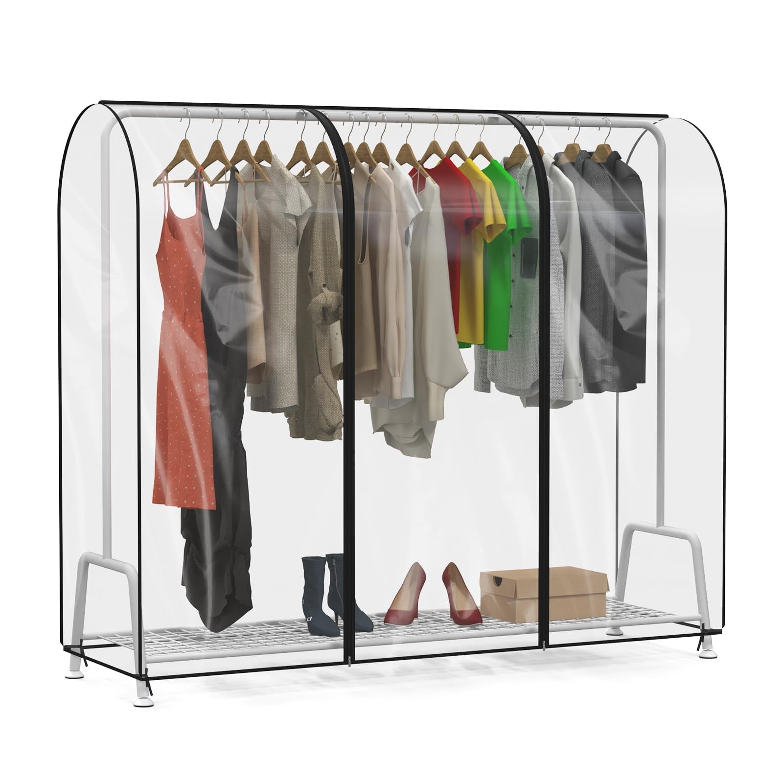 Extra Large Garment Rack Cover 72x20x60 Inches, Transparent PEVA ...