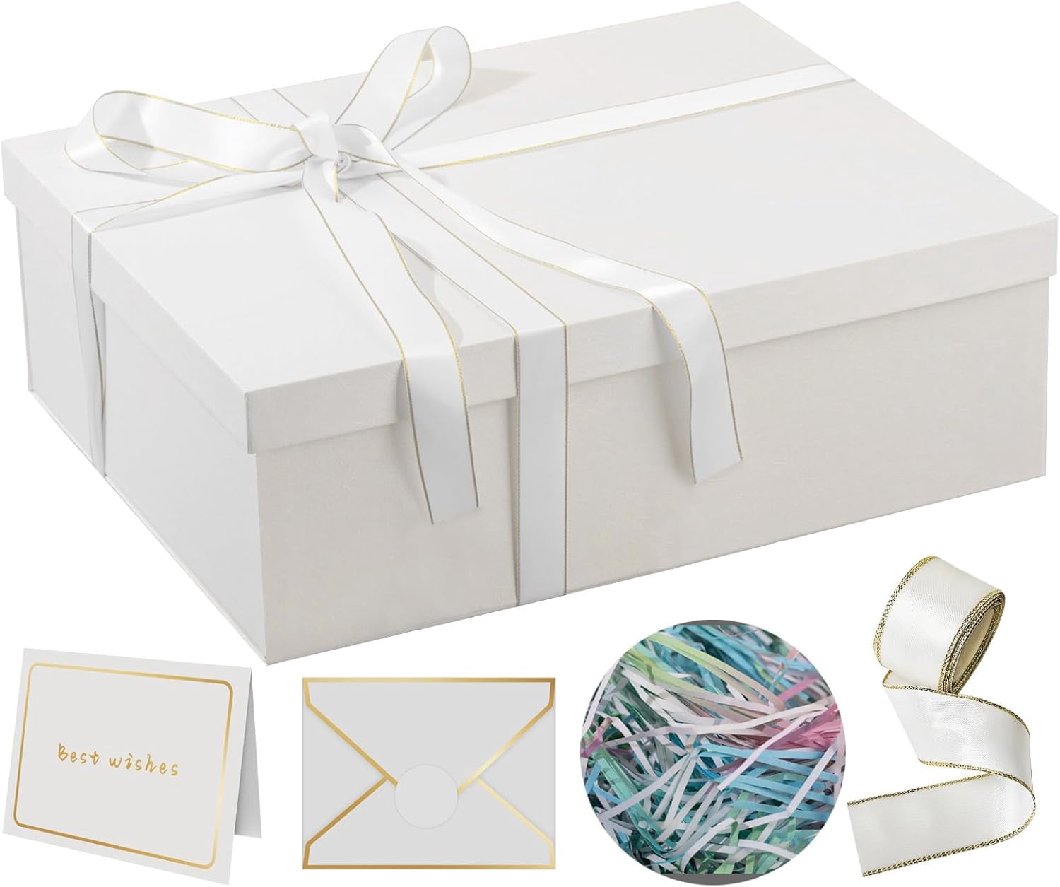 Extra Large Gift Box 16.5x13x5.5 inches,White Gift Boxes with Lids for ...