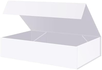 Extra Large Gift Boxes 17x11x4 Inches, White Gift Boxes with Magnetic ...
