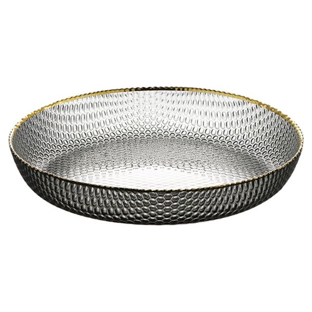 Extra Large Glass Fruit Bowl 13 Inch, Simple Home Glass Charger Plates ...