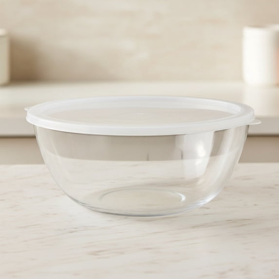 Extra Large Glass Mixing Bowls Clear Glass Salad Cooking Bowls for ...