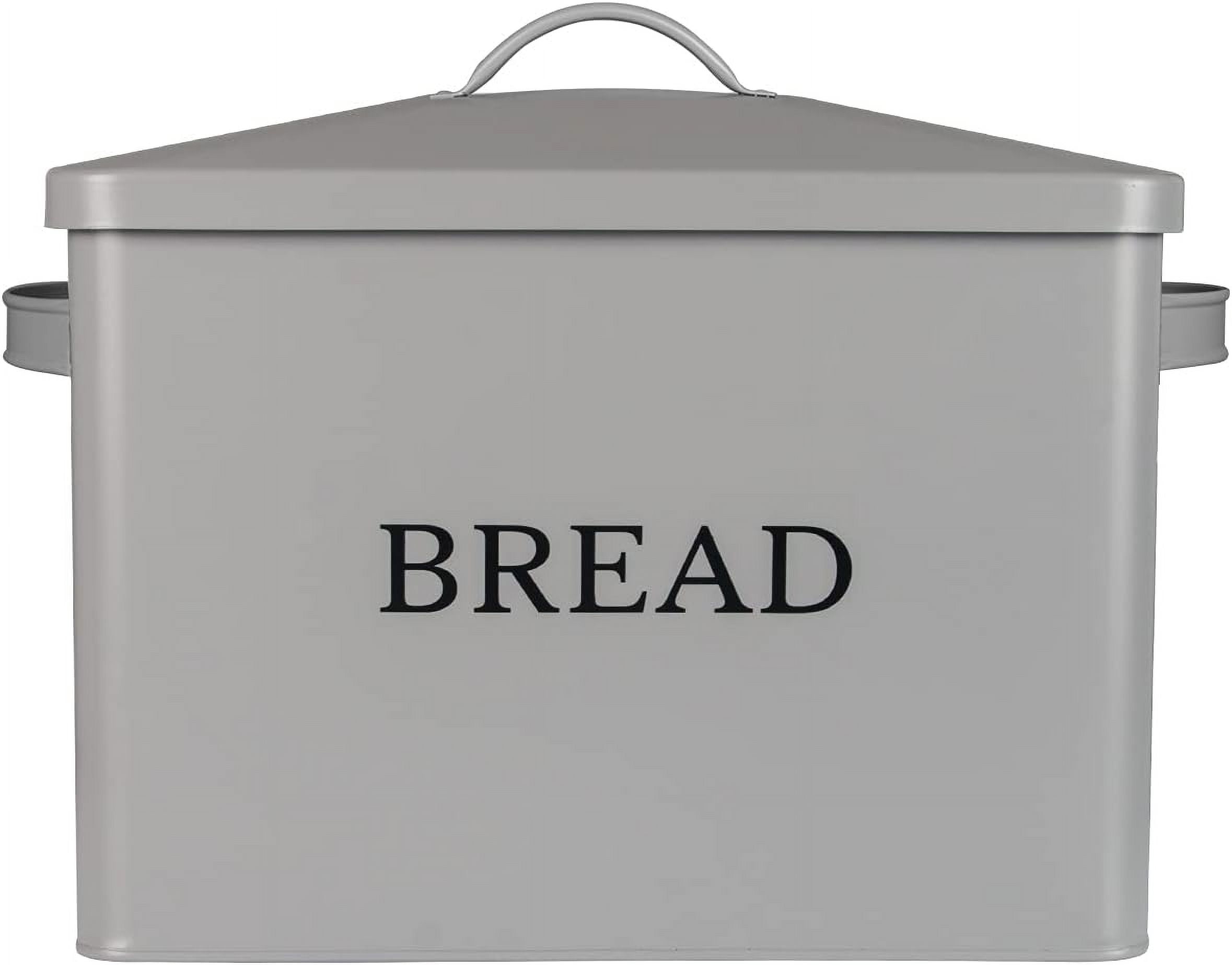 Extra Large Gray Bread box Vertical Vintage Metal Bread Bin With Lid ...