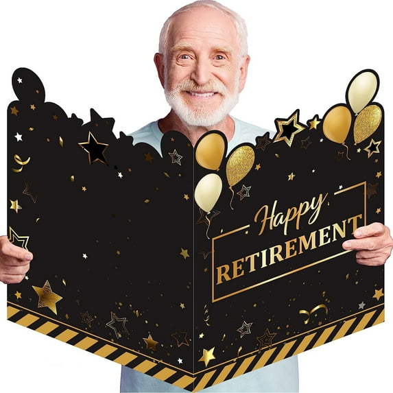 Extra Large Greeting Card Creative Shape Bright Color Jumbo Retirement ...