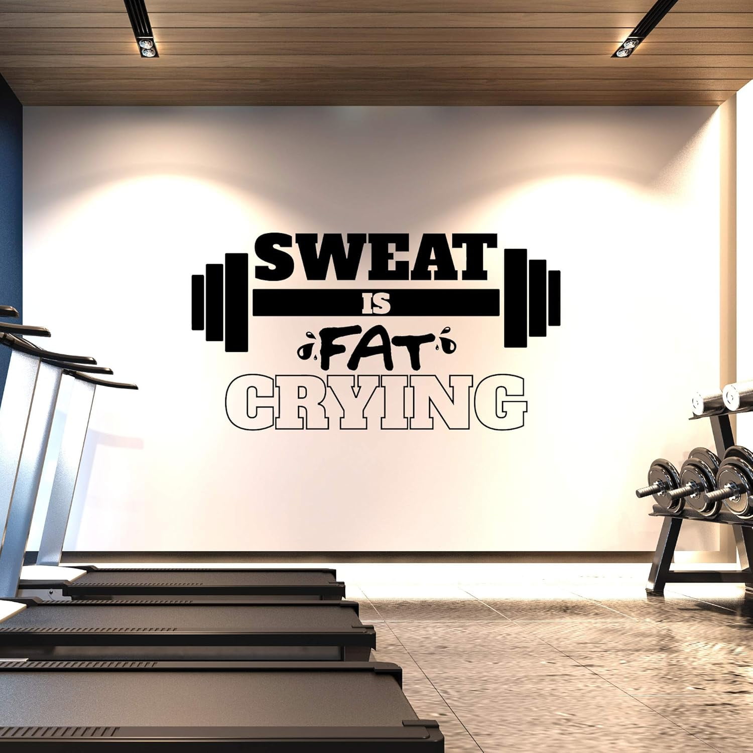Extra Large Gym Wall Decal | Sweat is Crying | XL 3 FT x 6 FT | Big ...
