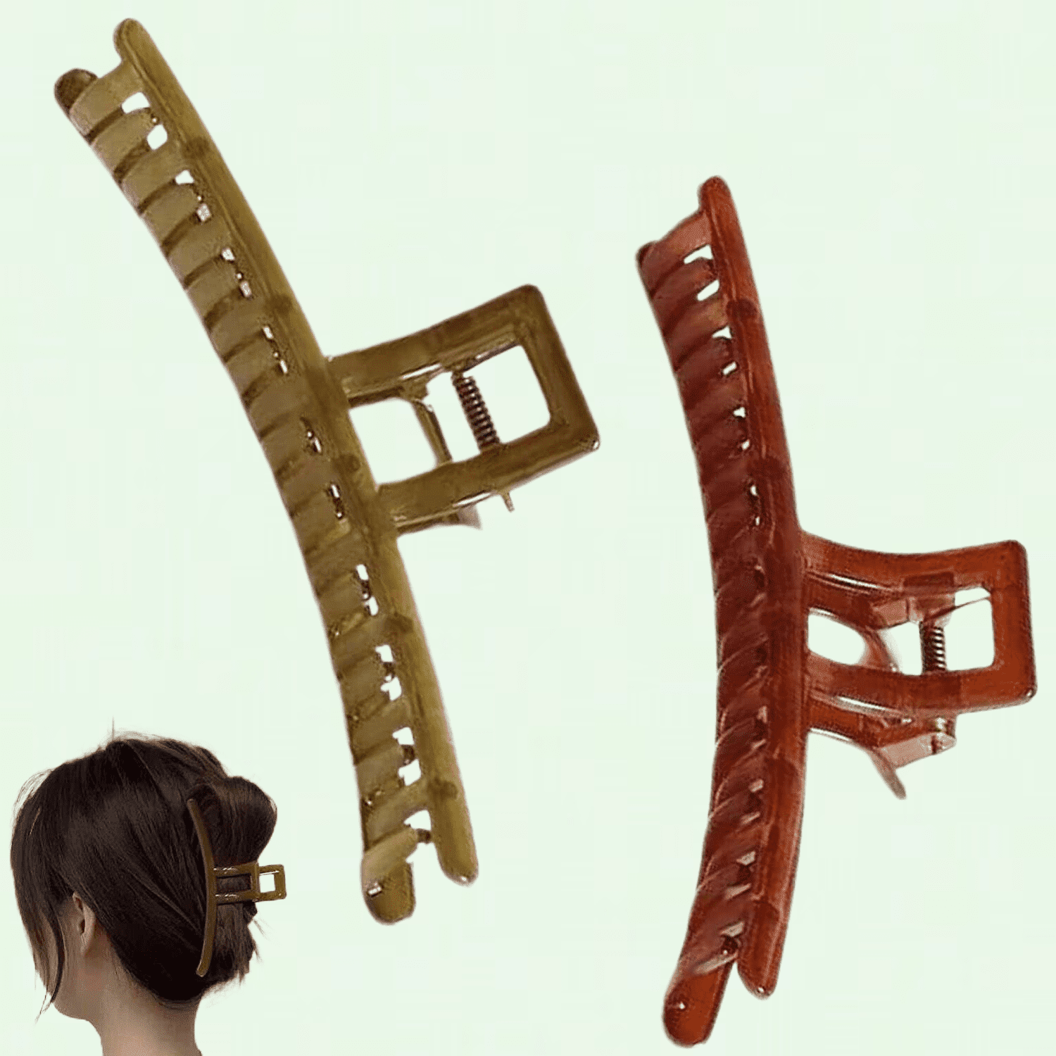 Extra Large Hair Claw Clips, 5.1In, Strong Hold Jaw Clip for Thick and ...