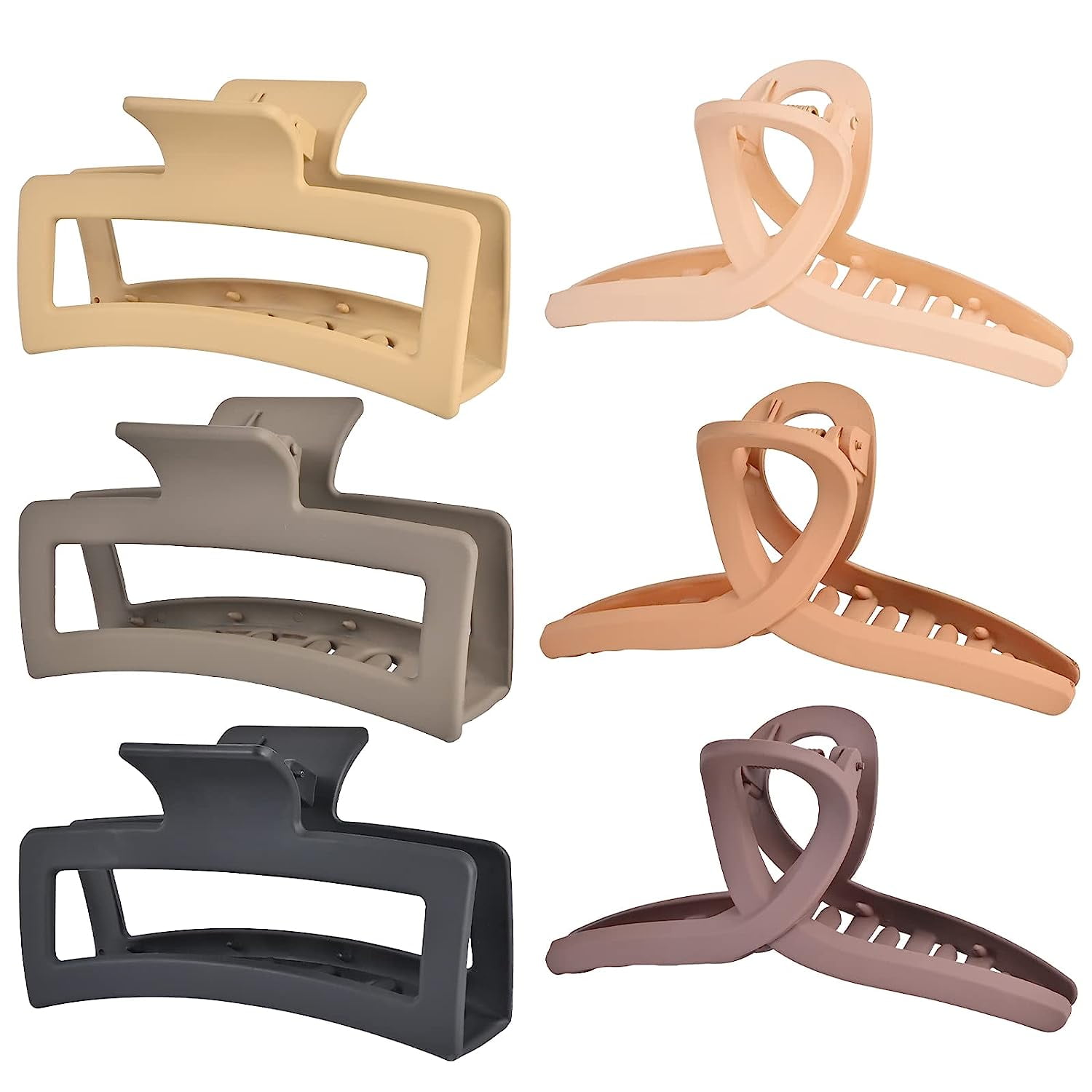 Extra Large Hair Claw Clips for Women Girls, Big Matte Rectangle Hair ...