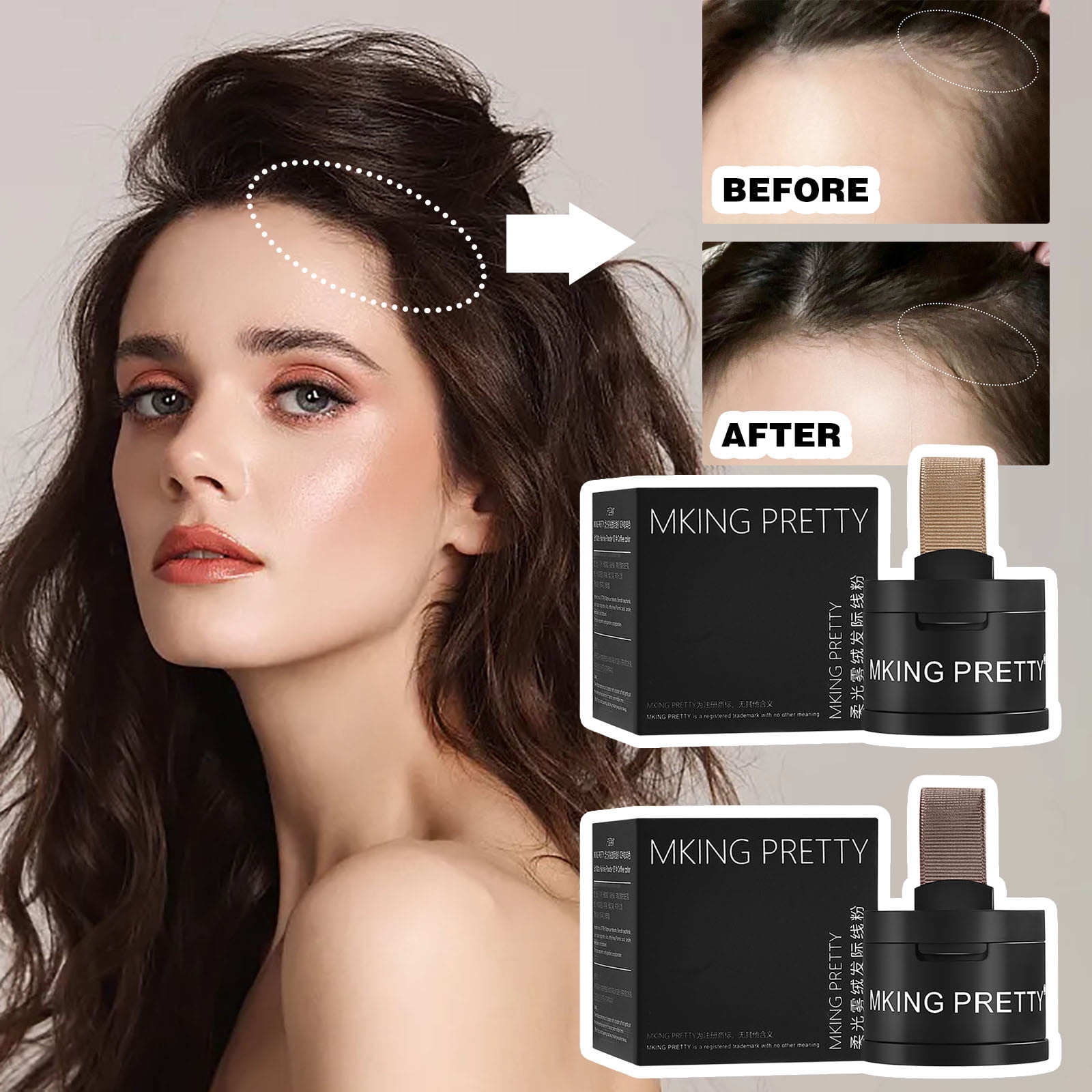 Extra Large Hair Line Powder Touch-Up Ribbon for CoverageColored Fiber ...