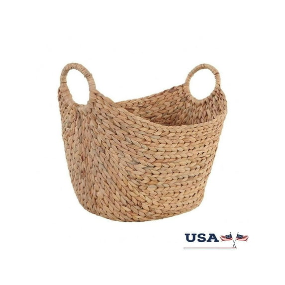 Extra Large Handwoven Water Hyacinth Storage Basket with Steel Frame ...
