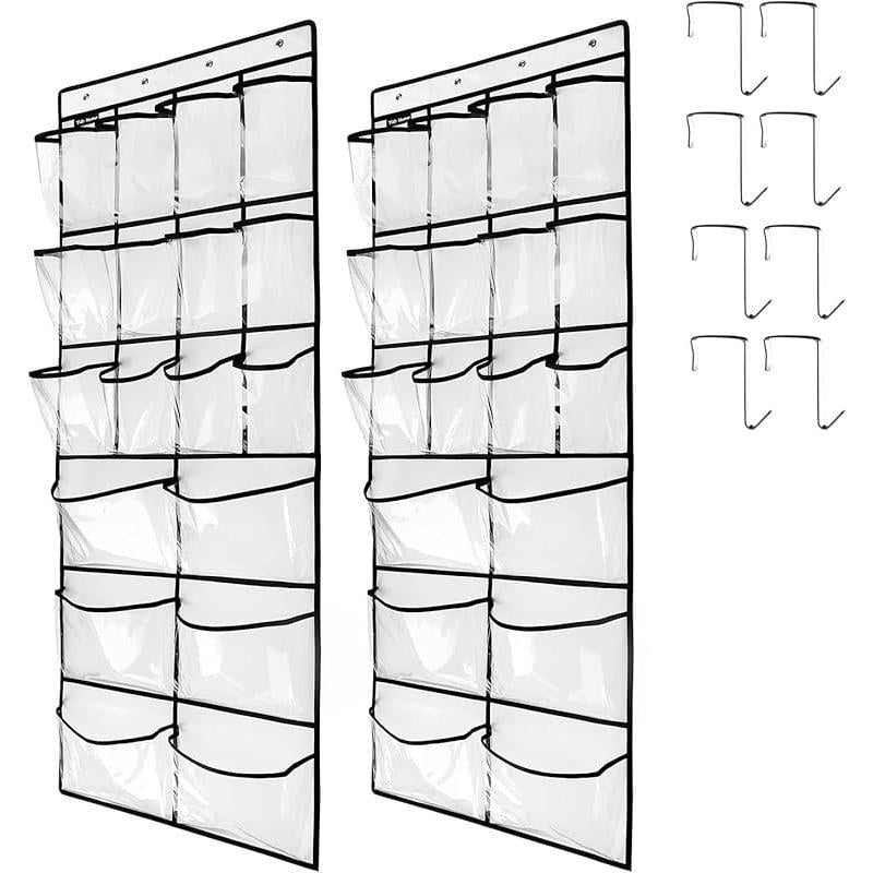 Extra Large Hanging Crystal Clear Over Door Shoe Organizers, Closet ...