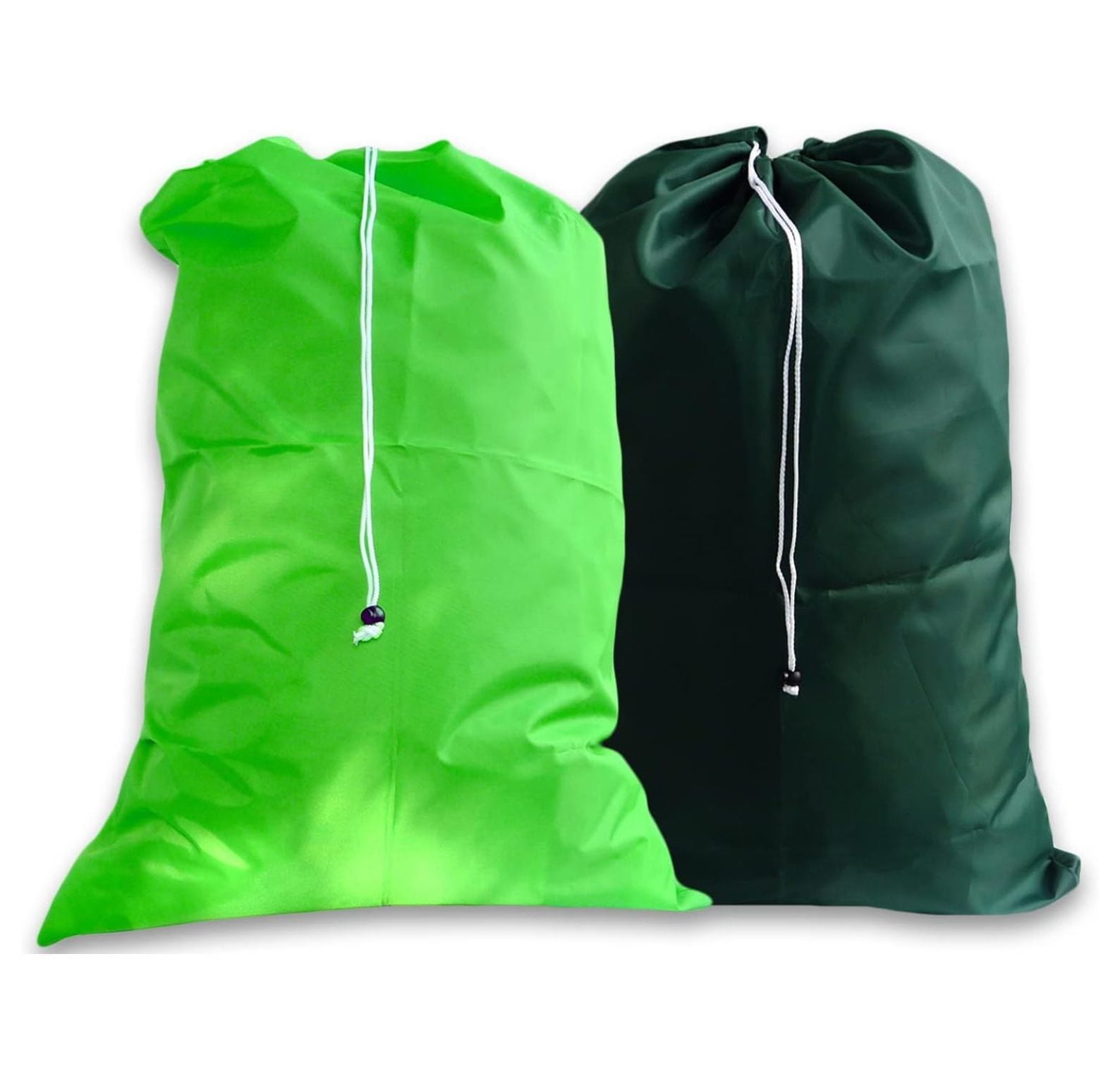 Extra Large Heavy Duty Drawstring Laundry Bags, Fluorescent Lime Green ...