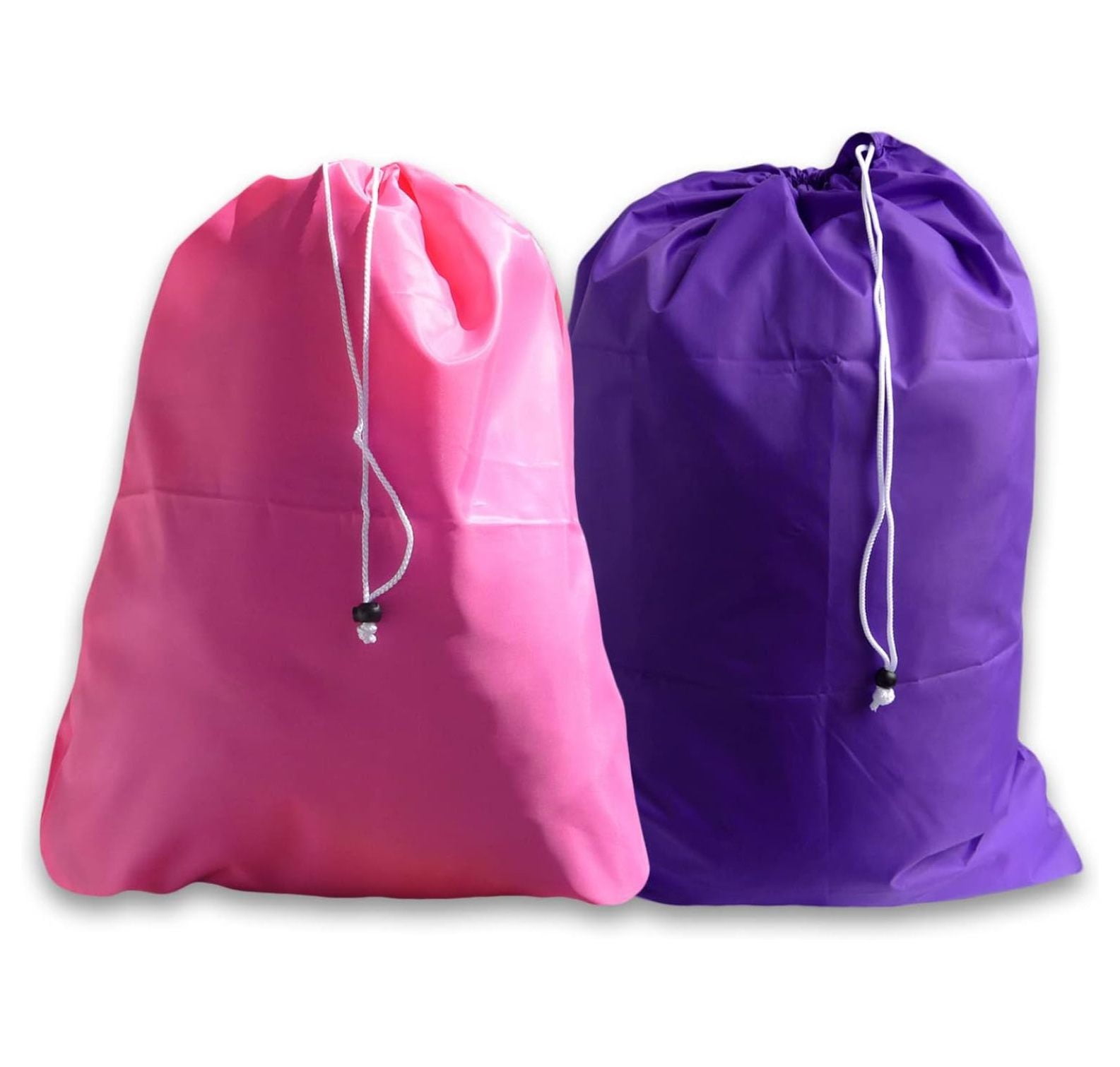 Extra Large Heavy Duty Drawstring Laundry Bags, Fluorescent and Purple ...