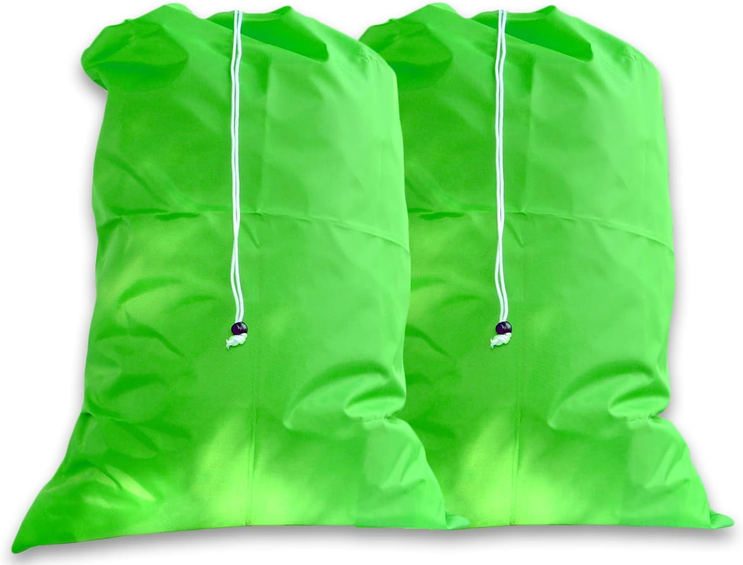 Extra Large Heavy Duty Laundry Bag, Flourescent Lime Green, (2 Pack ...