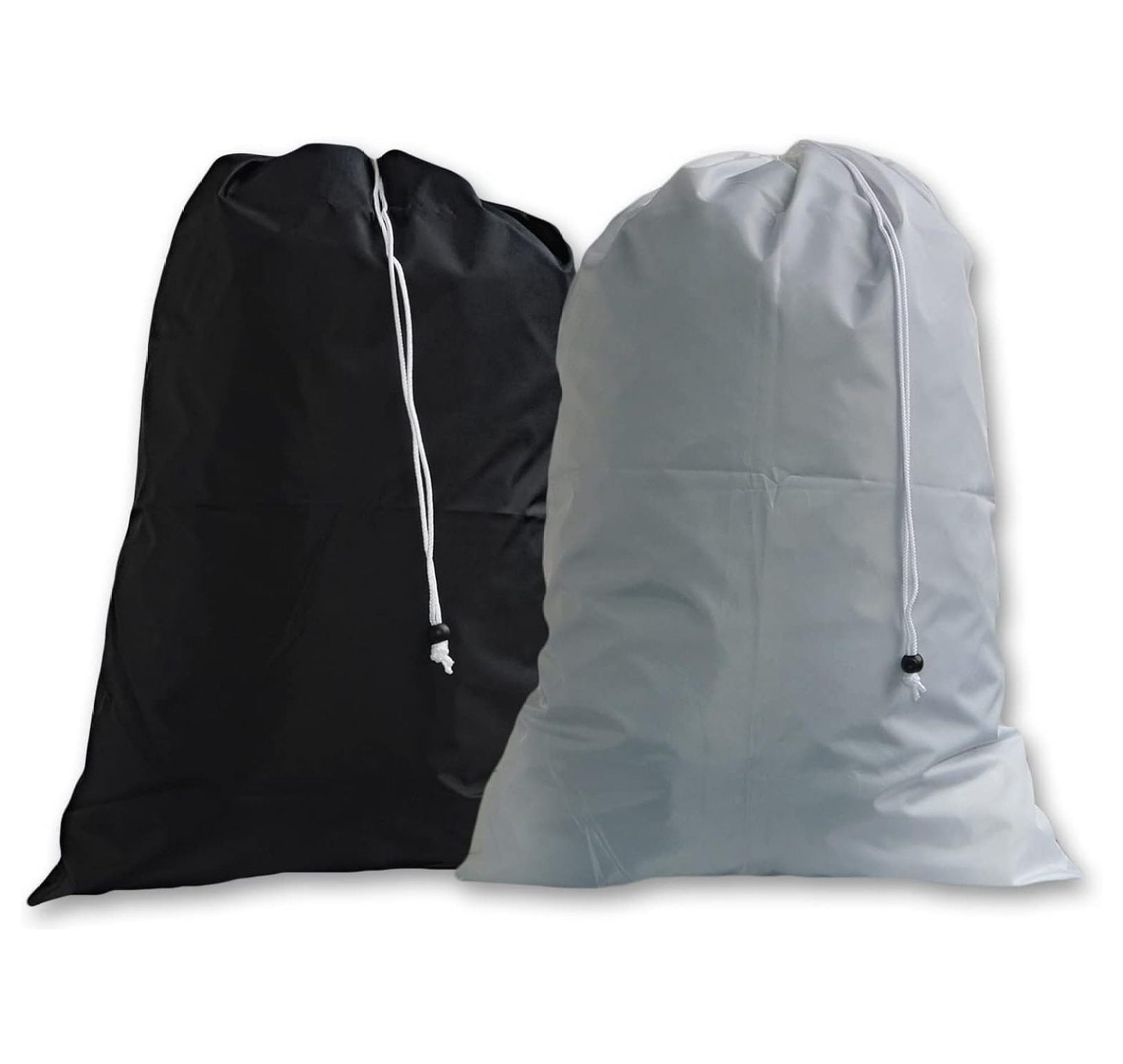 Extra Large Heavy Duty Laundry Bags, Black and Silver(Grey), (2 Pack ...