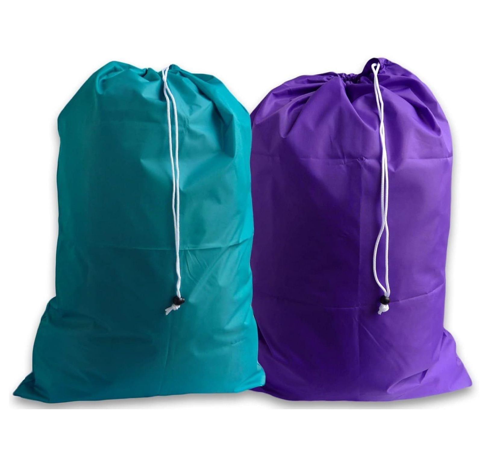 Extra Large Heavy Duty Laundry Bags, Teal and Purple, (2 Pack ...