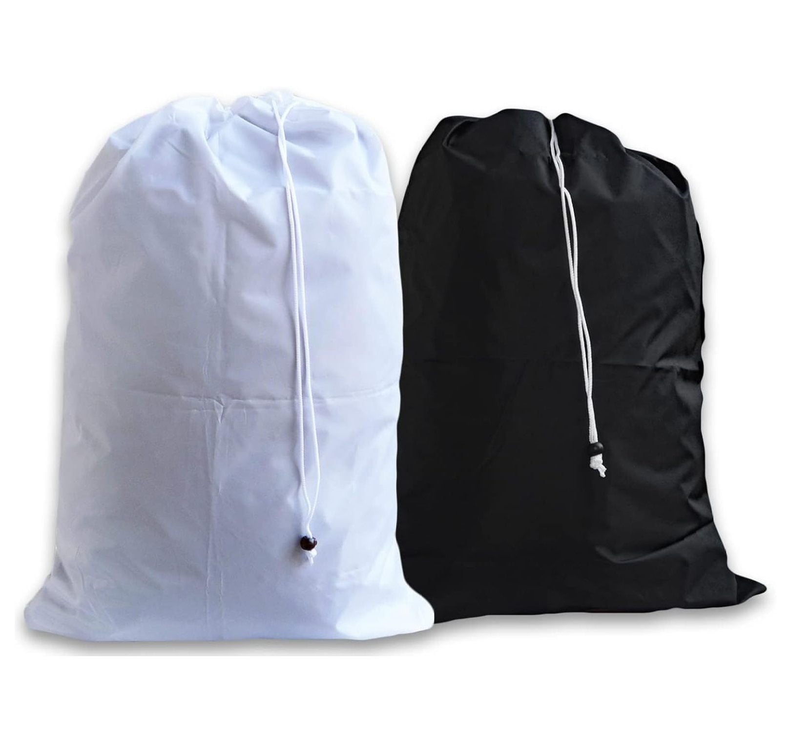 Extra Large Heavy Duty Laundry Bags, White and Black, (2 Pack ...