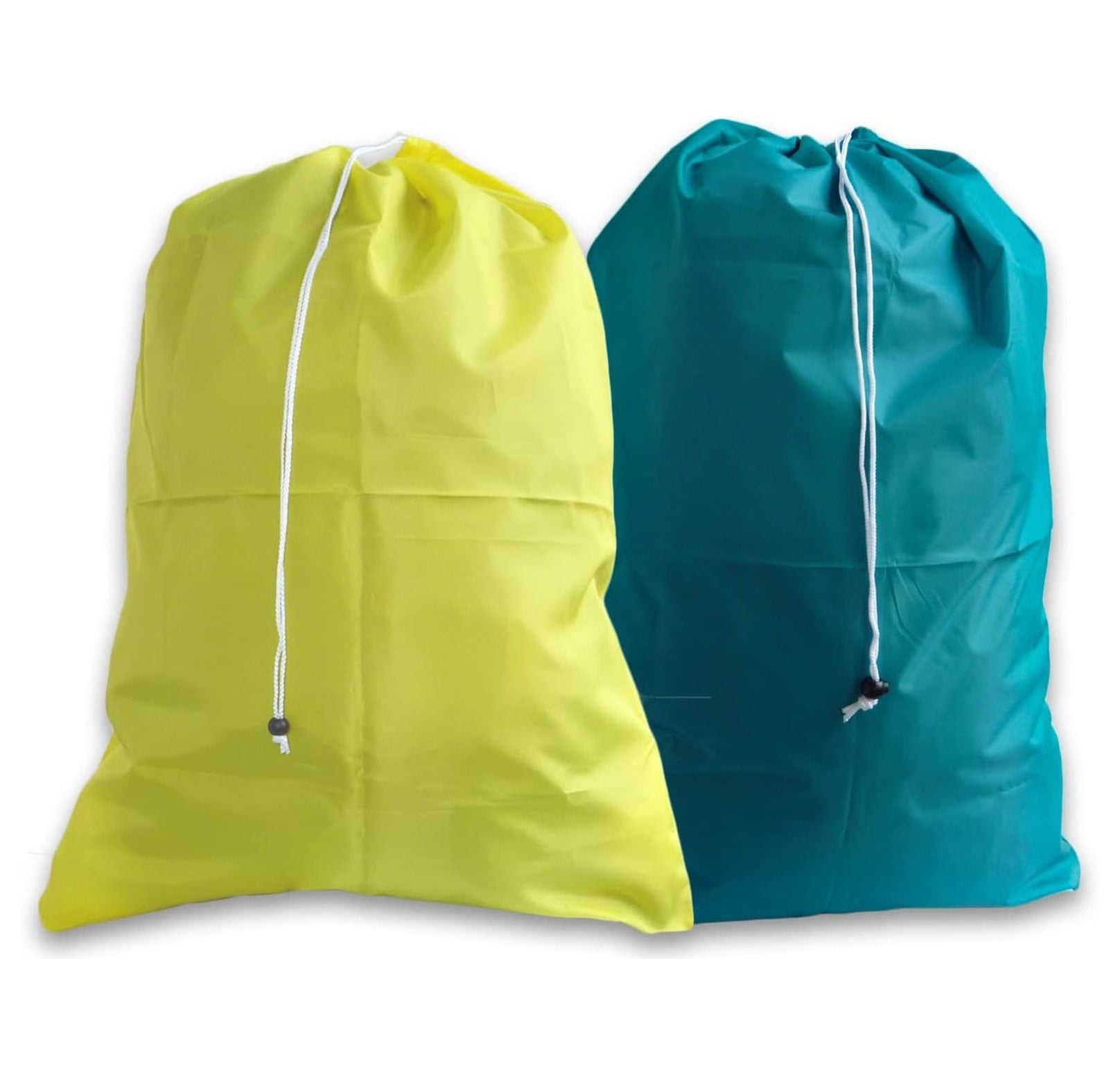 Extra Large Heavy Duty Laundry Bags, Yellow and Teal, (2 Pack ...