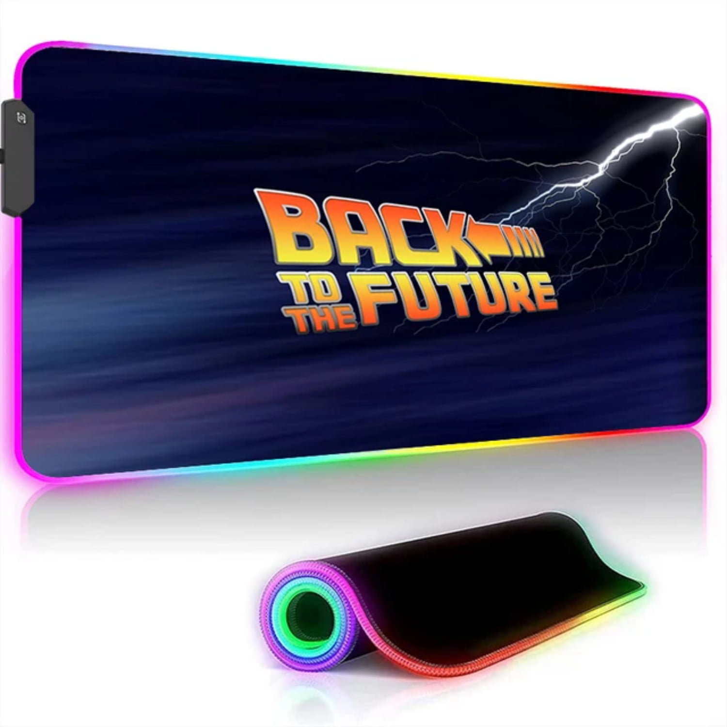 Extra Large High Quality Back To The Future Anime LED Backlit Desk Mat ...
