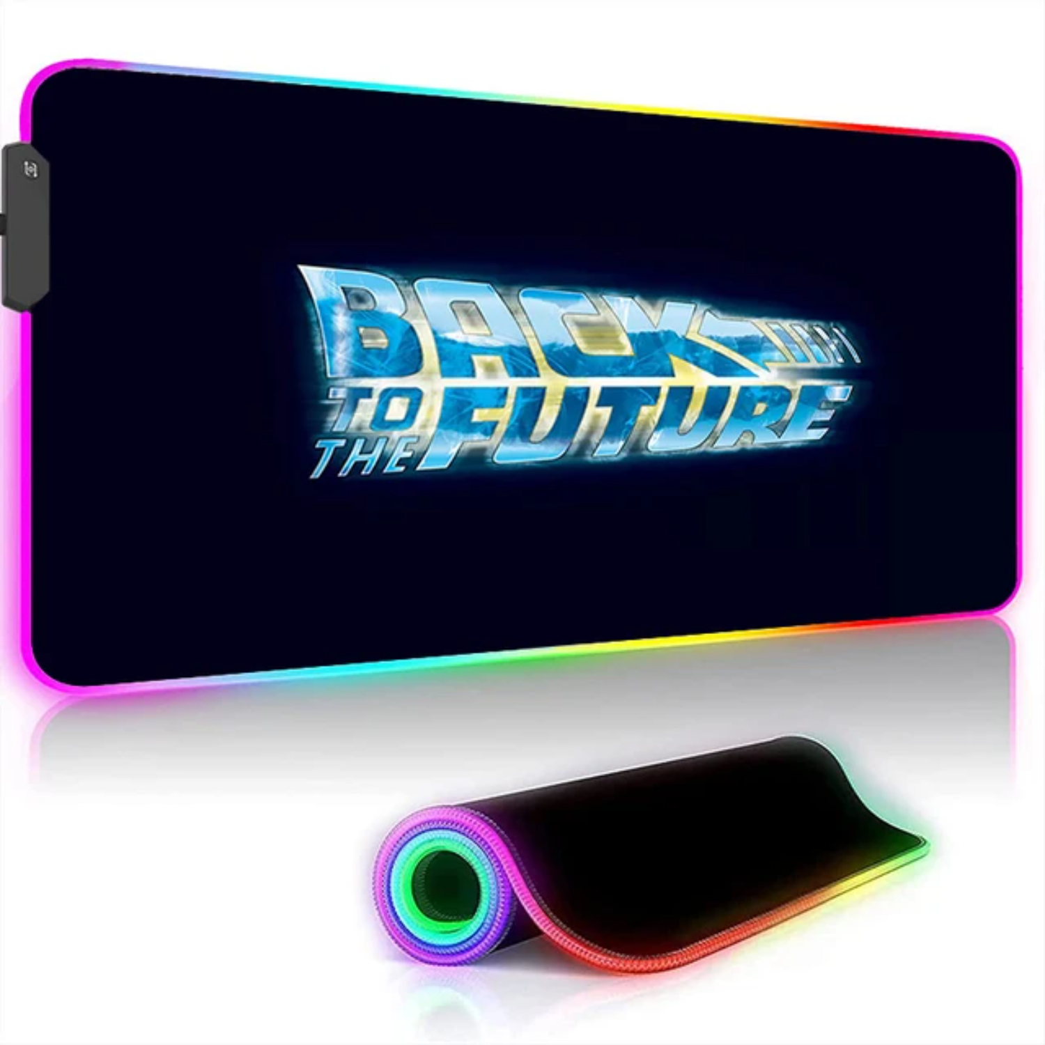 Extra Large High Quality Back To The Future Anime LED Backlit Desk Mat ...