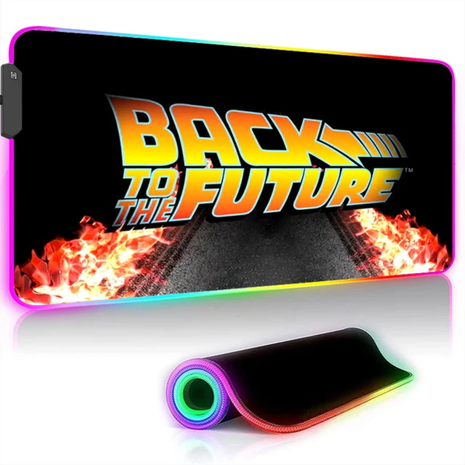 Extra Large High Quality Back To The Future Anime LED Backlit Desk Mat ...
