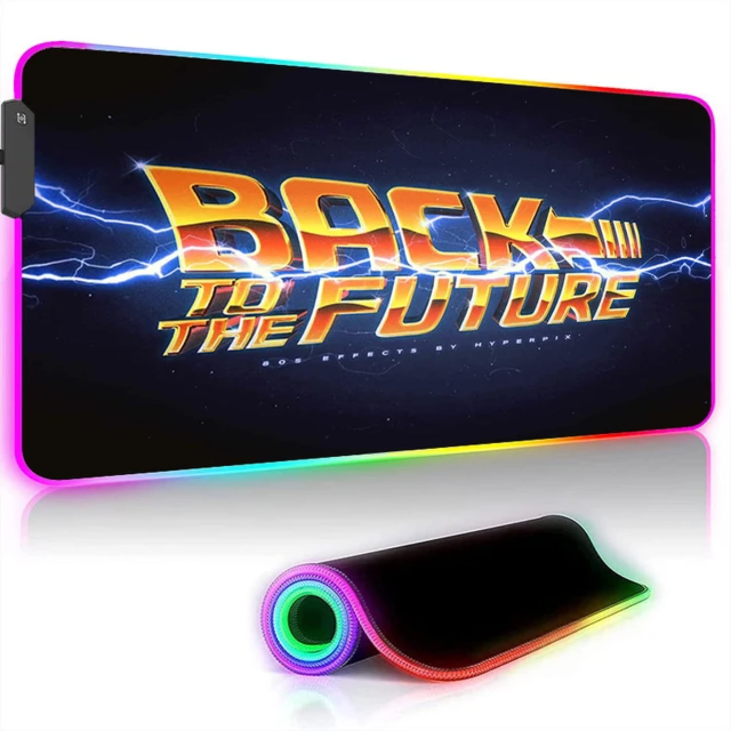 Extra Large High Quality Back To The Future Anime LED Backlit Desk Mat ...