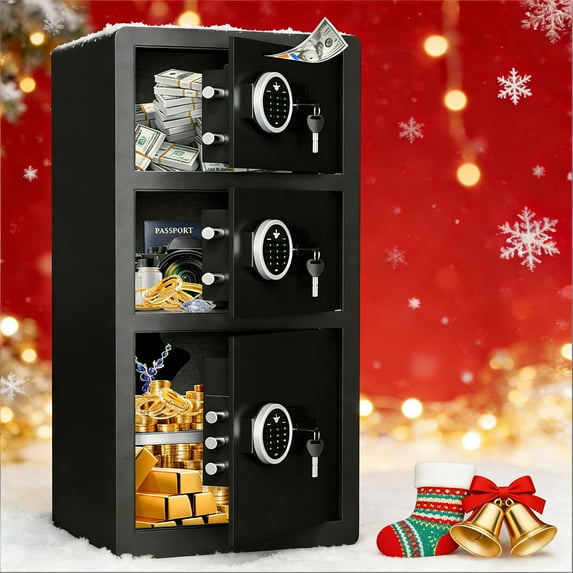 Extra Large Home Safe Box, Safe Box with Drop Slot & Hooks, Home Safe ...