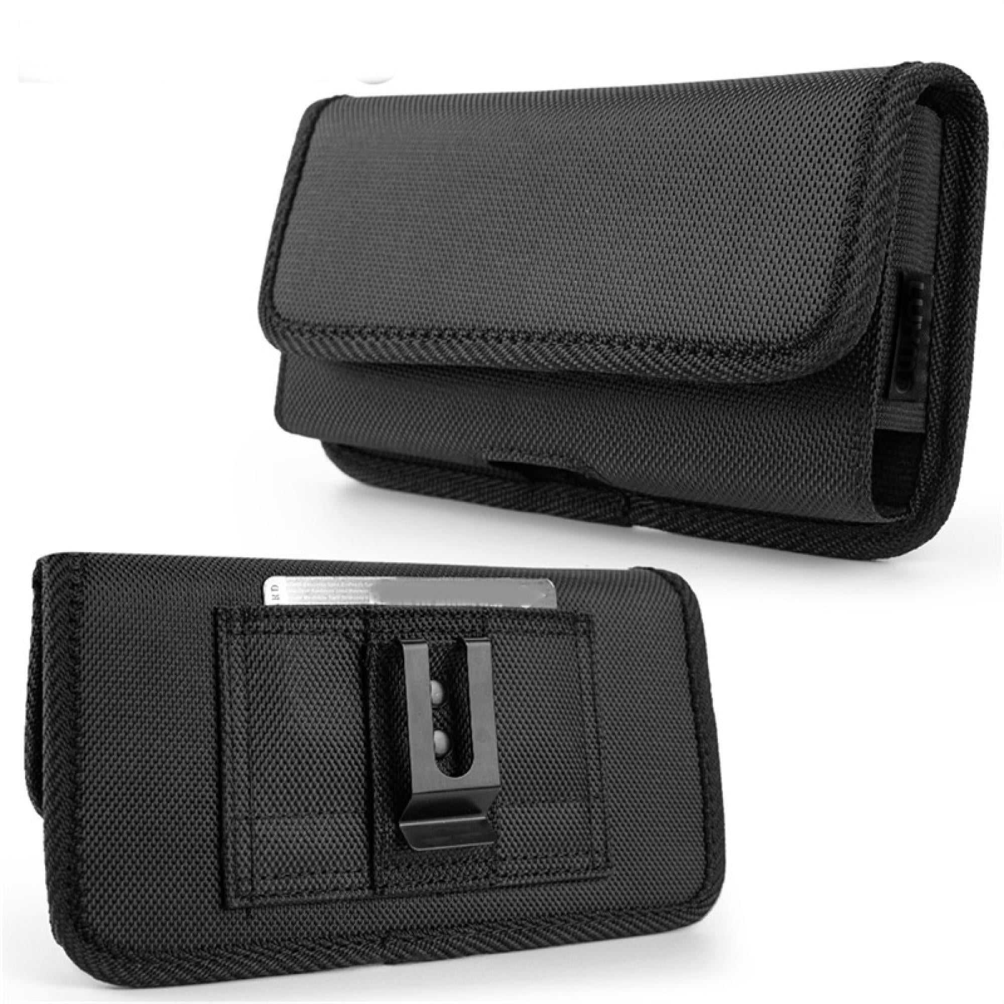 Extra-Large Horizontal Universal Nylon Phone Pouch with Dual Card Slots ...