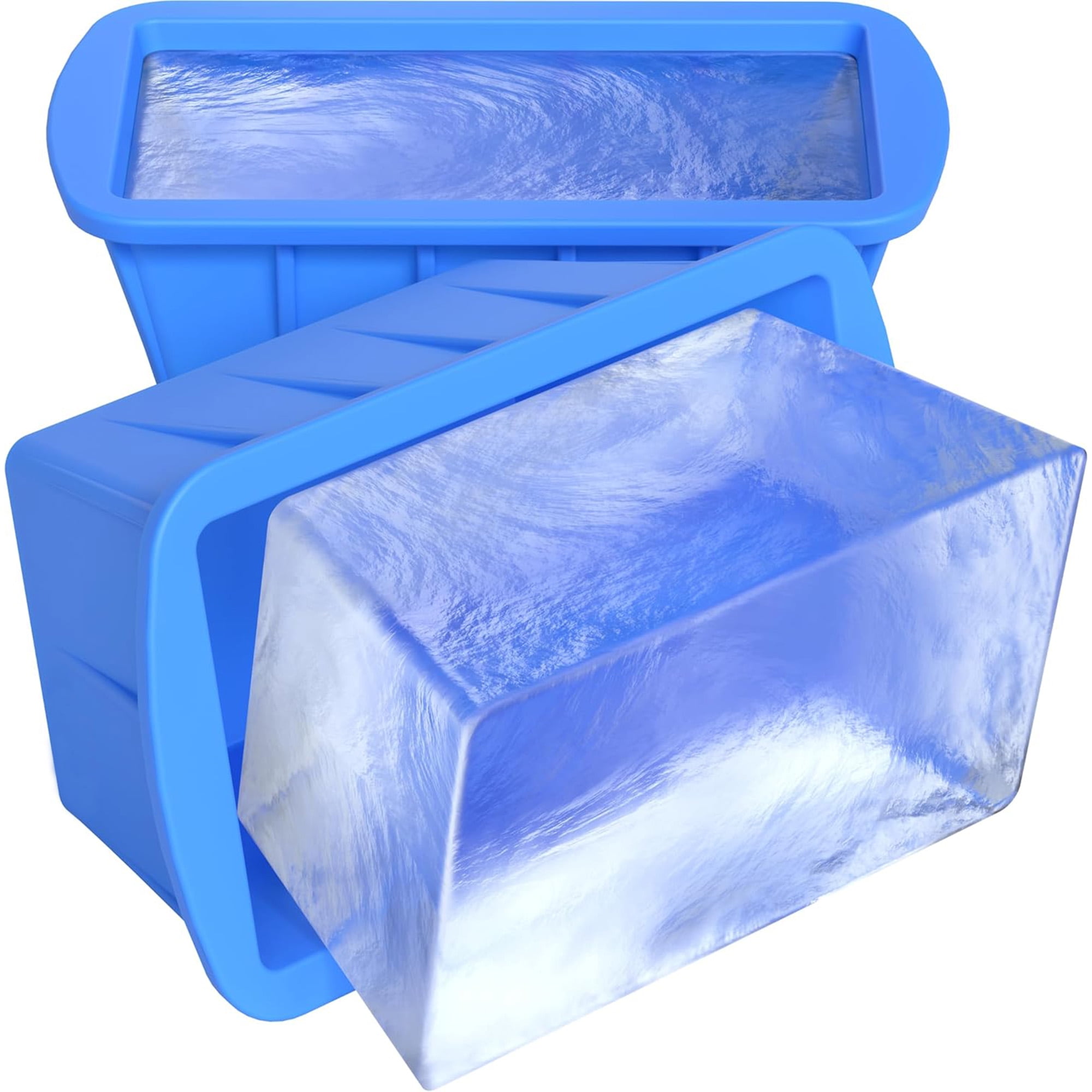 Extra Large Ice Block Mold, 2-Pack, 8lb Ice Block, Ice Maker for Cold ...