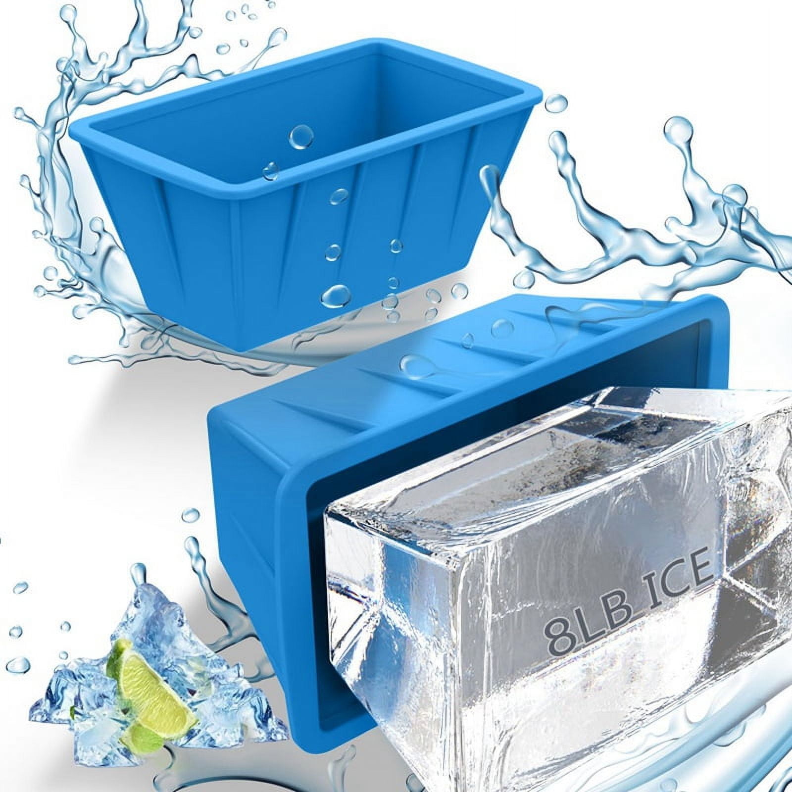 Extra Large Ice-Cube Molds 4Pack Silicone Ice Block Molds for Ice ...