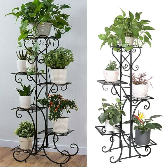 Extra Large Indoor Metal Plant Stand Shelf Anti Rust Iron Garden Flower ...