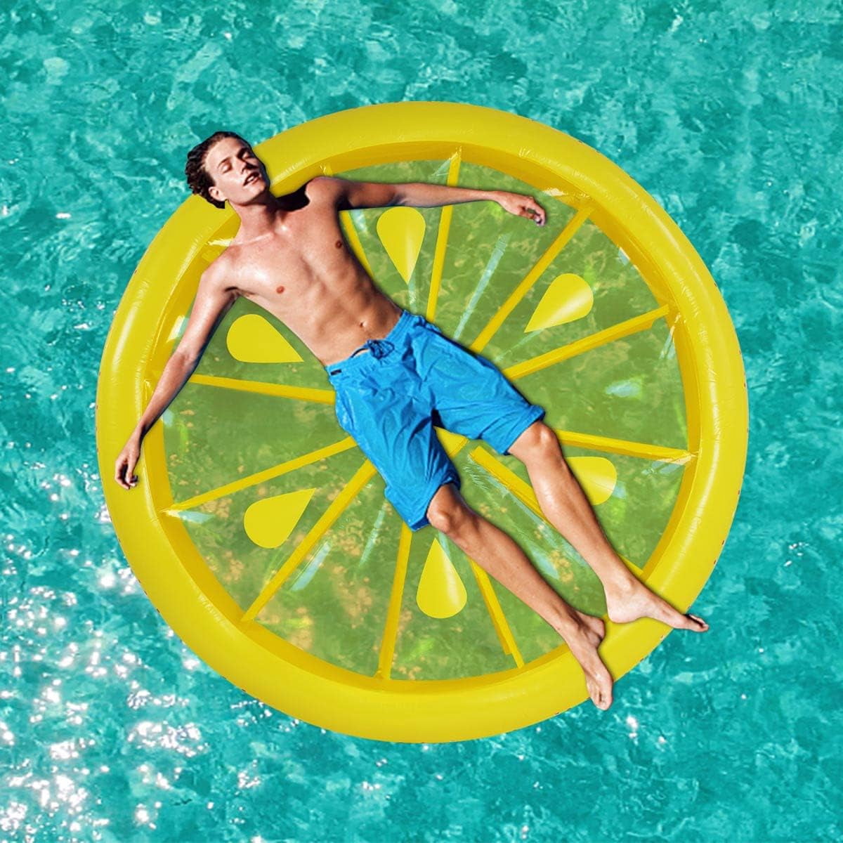Extra Large Inflatable Tanning Pool Floats for Adult Giant Pool Lounger ...